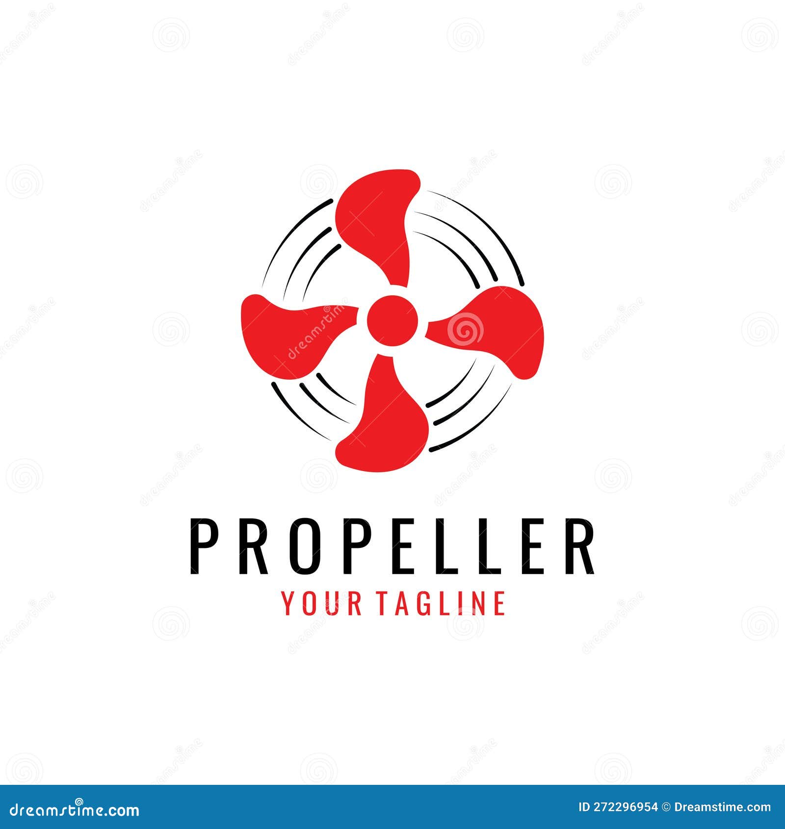 Propeller Flat Design Template with Simple Concept Vector Stock Vector ...