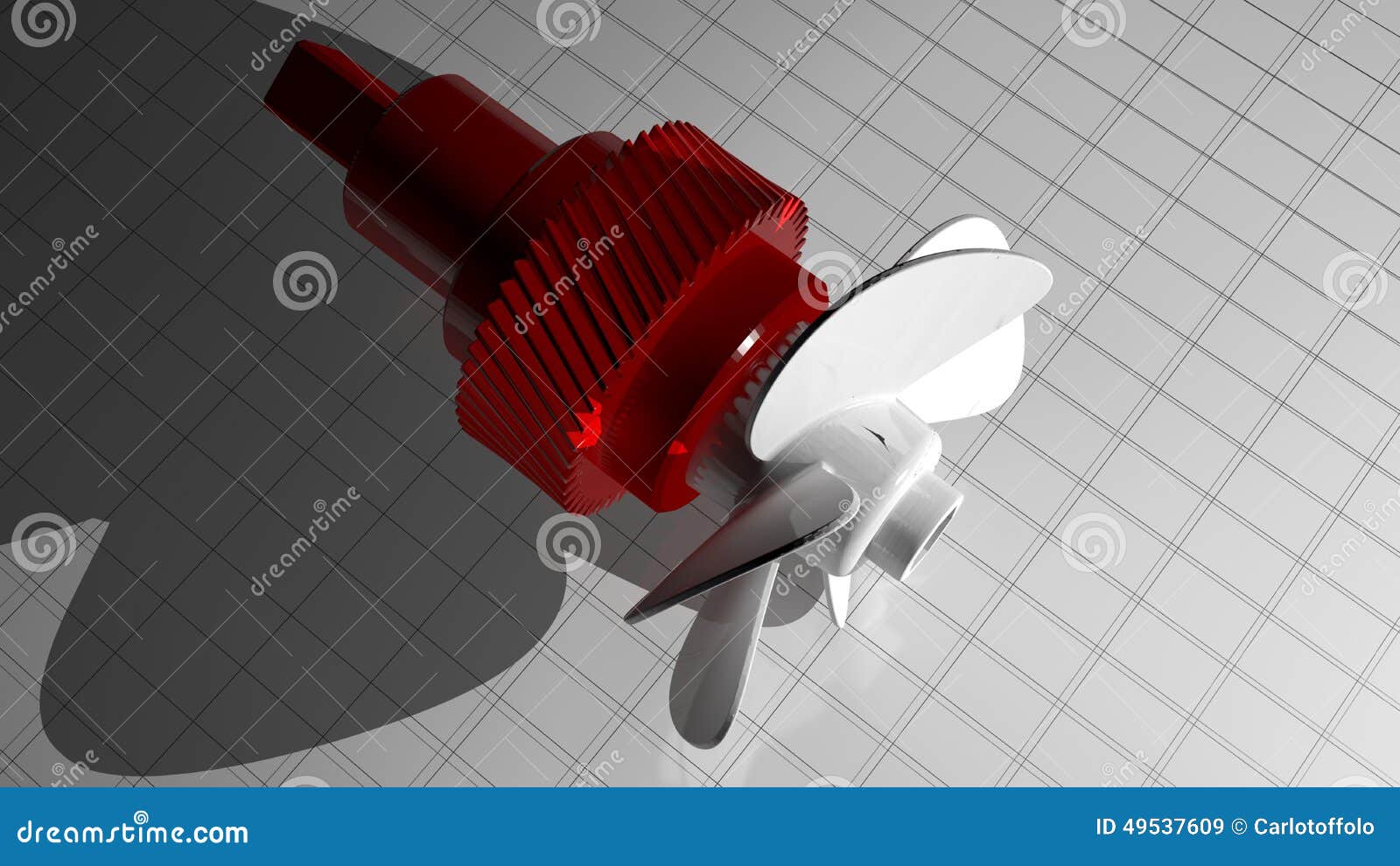 Propeller with Helical Gear Stock Illustration - Illustration of ...