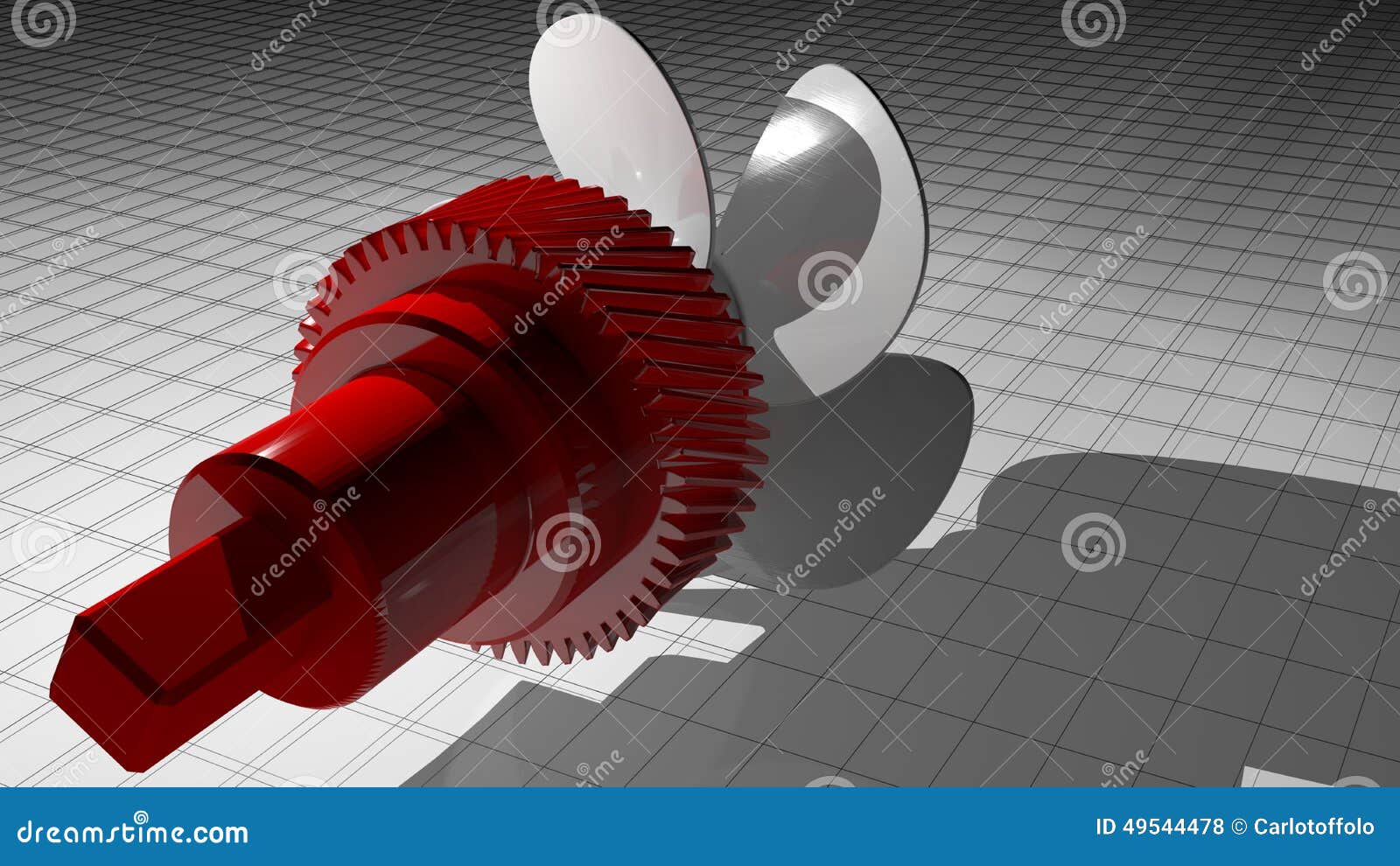 Propeller with Helical Gear Stock Illustration - Illustration of ...