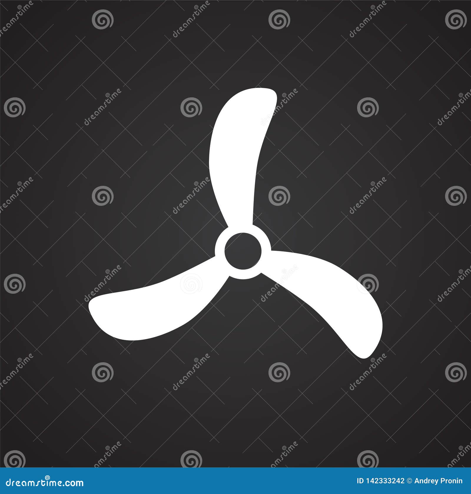 Propeller Icon on Background for Graphic and Web Design. Simple Vector ...