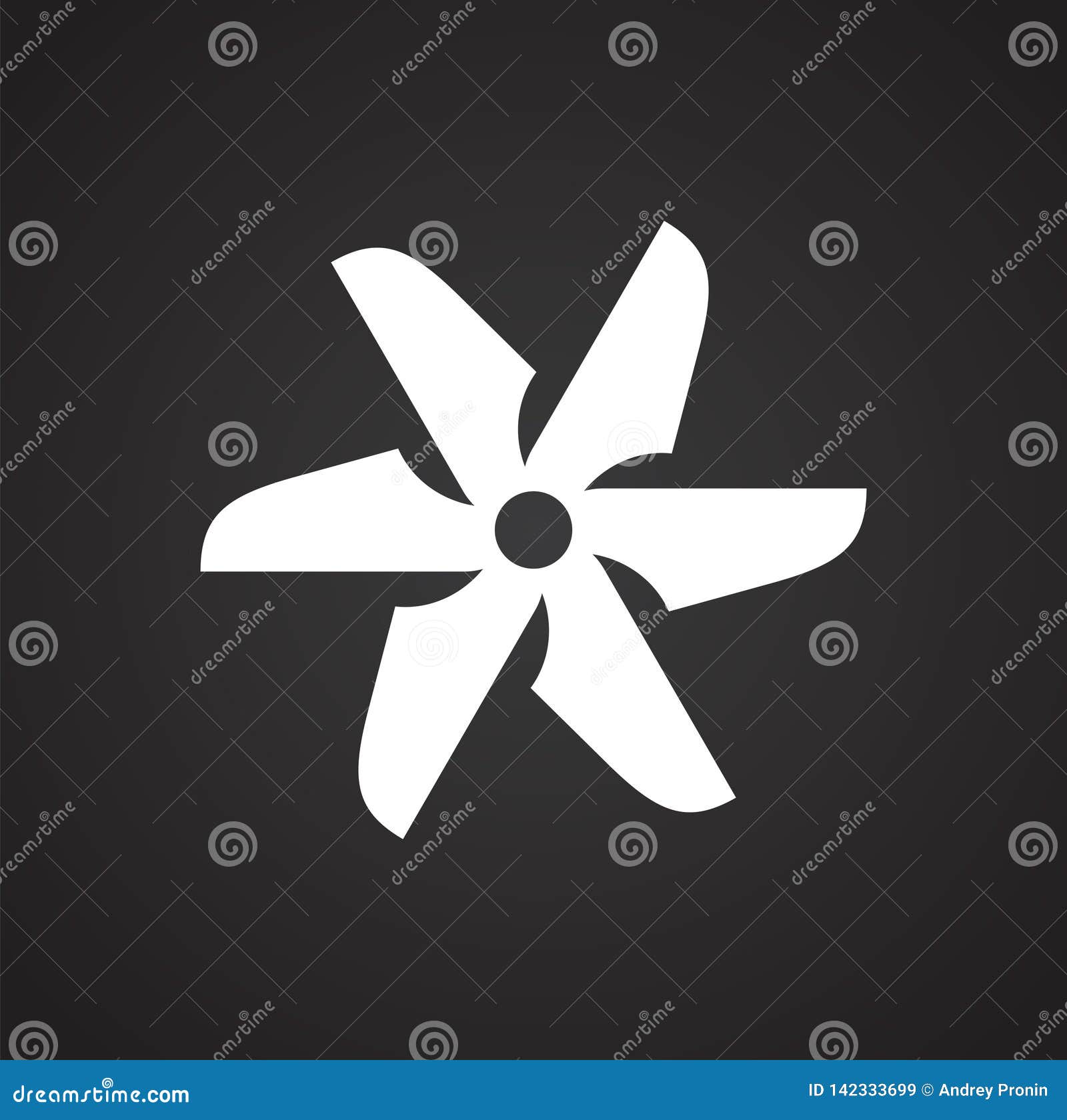 Propeller Icon on Background for Graphic and Web Design. Simple Vector ...