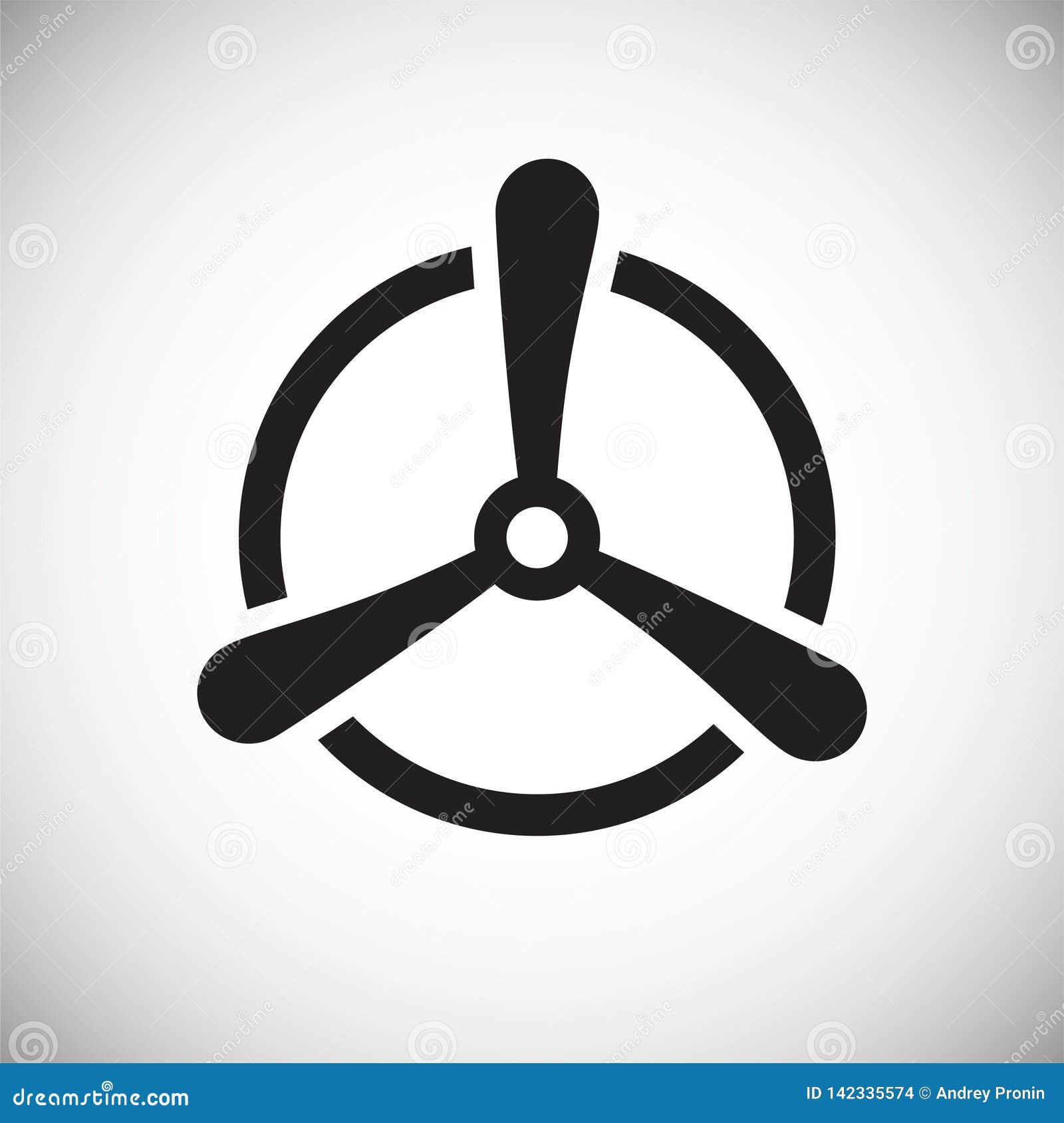 Propeller Icon on Background for Graphic and Web Design. Simple Vector ...