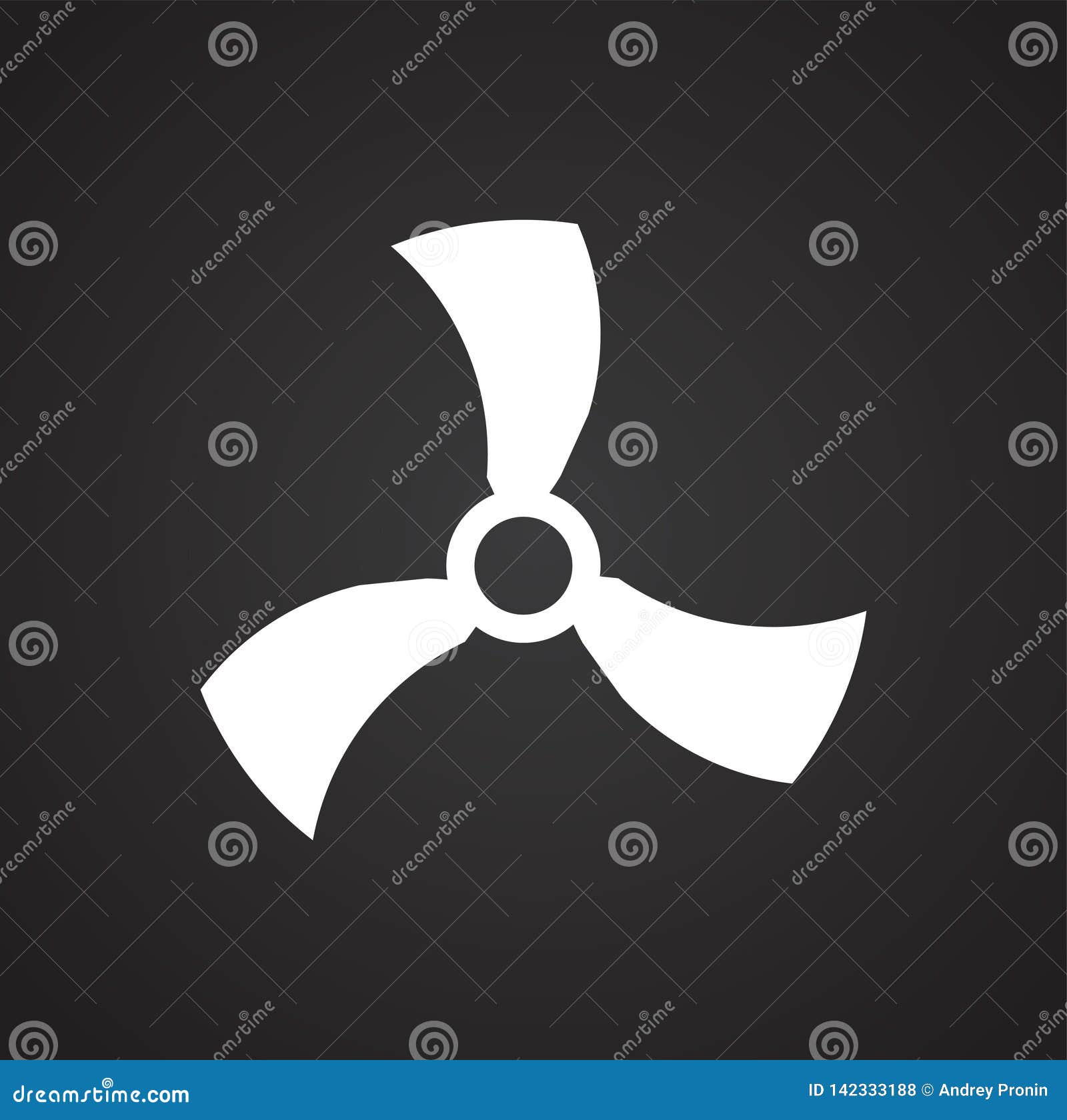 Propeller Icon on Background for Graphic and Web Design. Simple Vector ...
