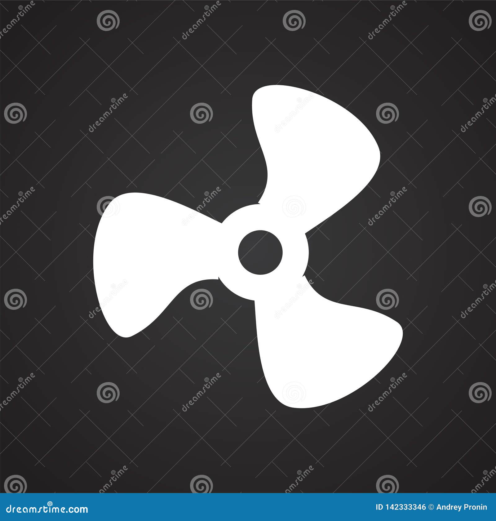 Propeller Icon on Background for Graphic and Web Design. Simple Vector ...