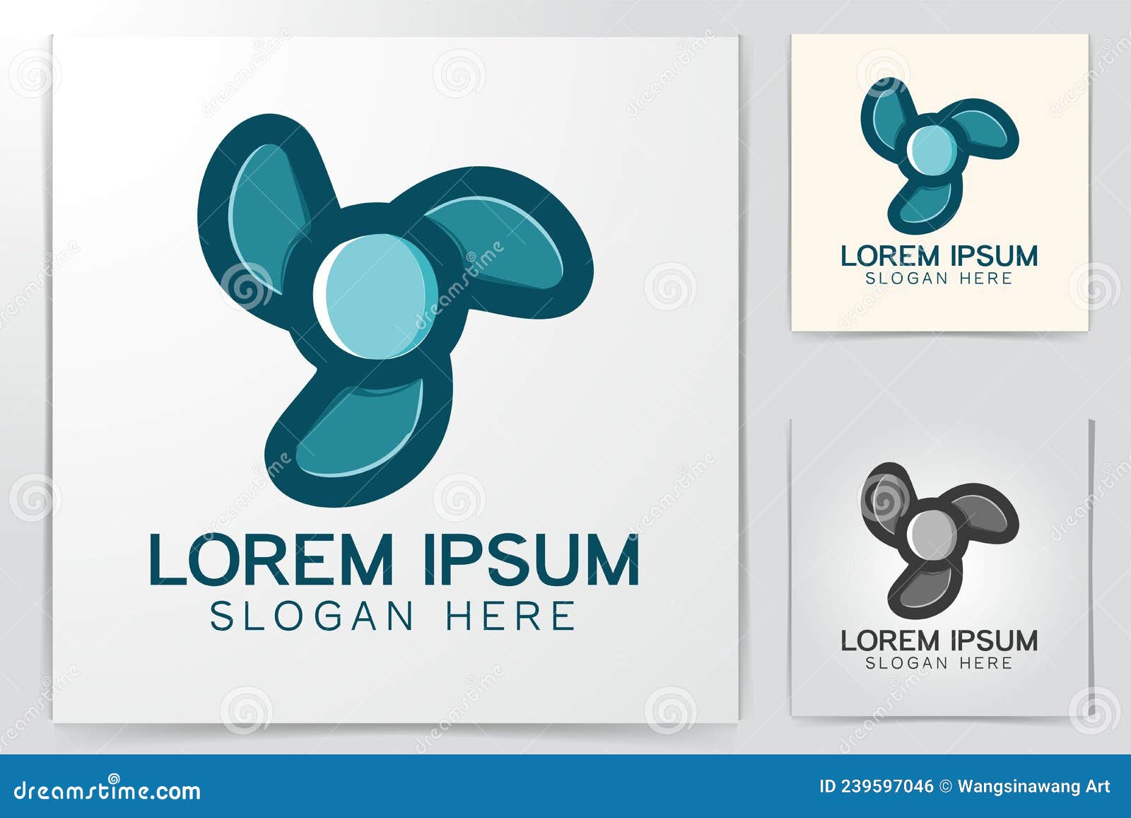 Propeller Logo Designs Inspiration Isolated on White Background Stock ...