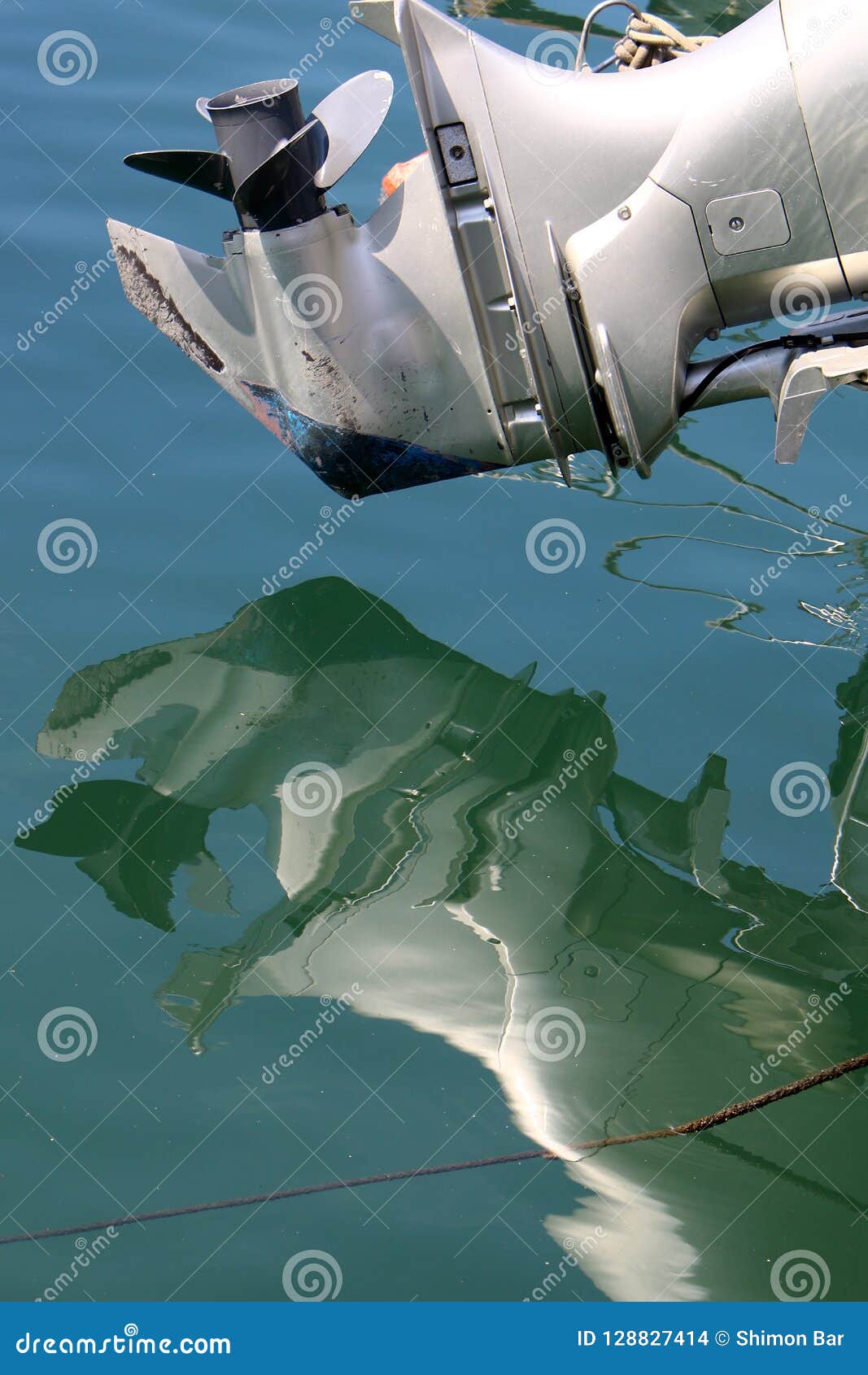 Propeller Mit Einem Motor Auf Dem Boot Stockfoto - Bild von schacht ...