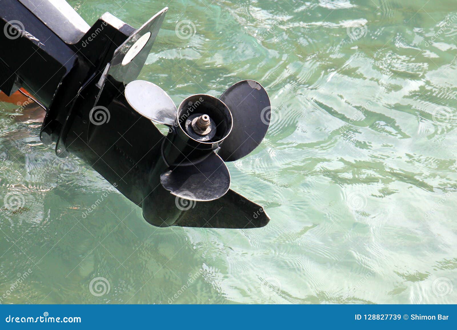 Propeller with a Motor on the Boat Stock Image - Image of embankment ...