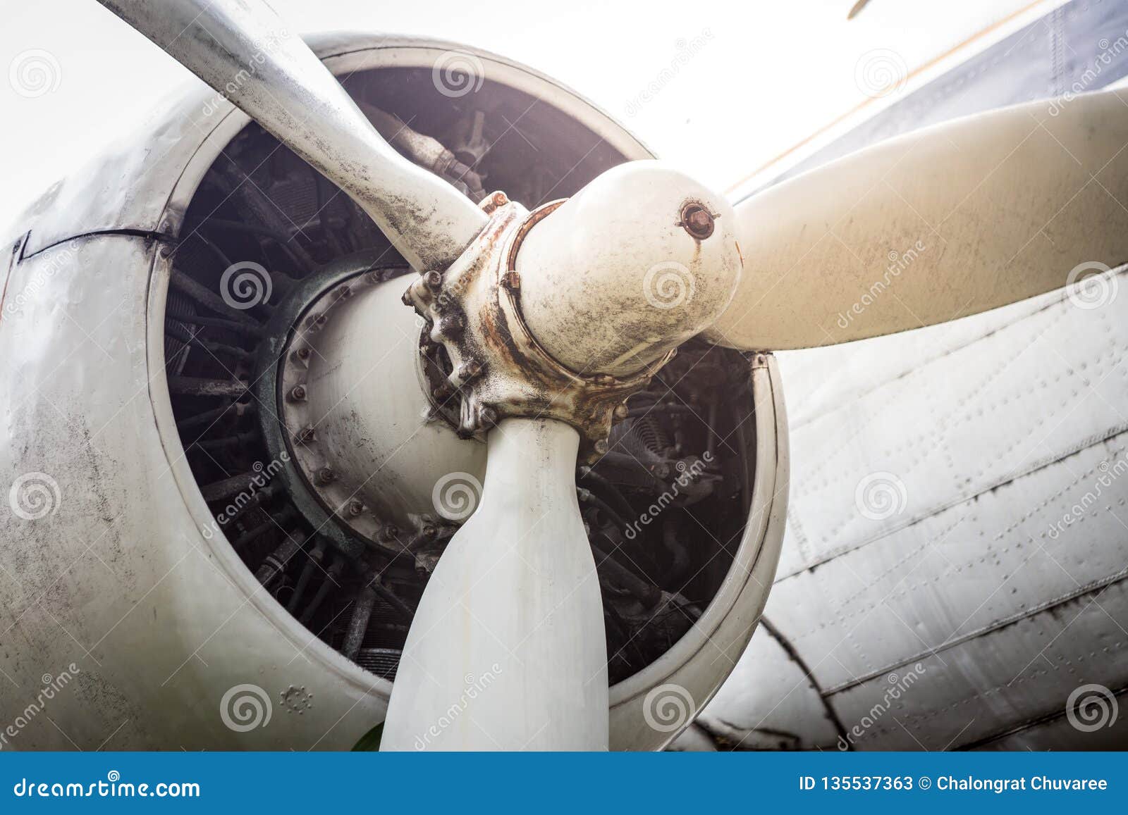 Propeller of old aircraft stock image. Image of industrial - 135537363