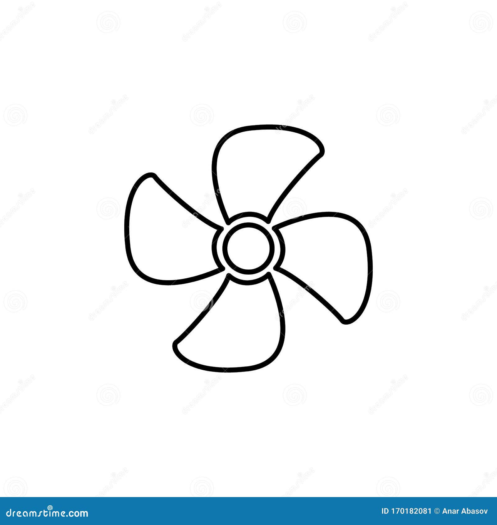 Propeller Outline Icon. Element of Logistic Icon for Mobile Concept and ...