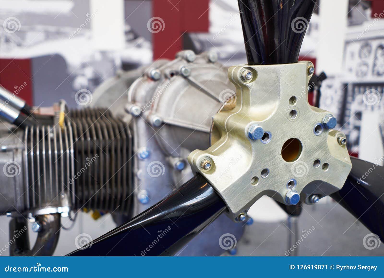 Propeller of Piston Engine Aircraft at Exhibition Editorial Photo ...