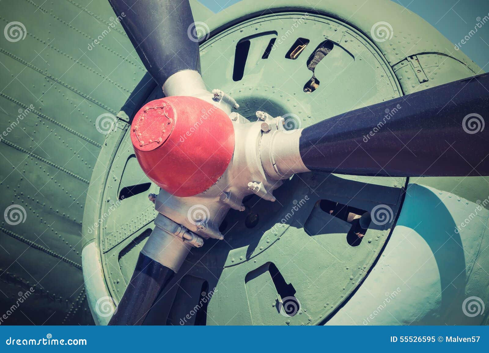 Propeller of Plane Closeup in Retro Color Stock Image - Image of retro ...