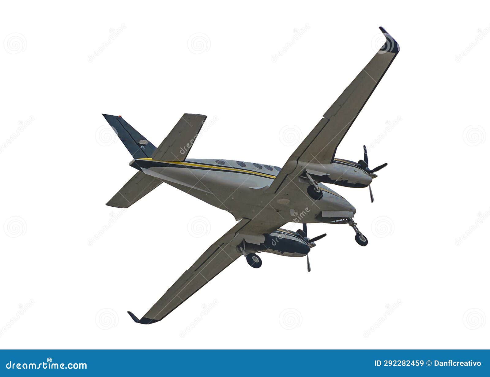 Propeller Plane Flying Isolated Photo Stock Image - Image of business ...