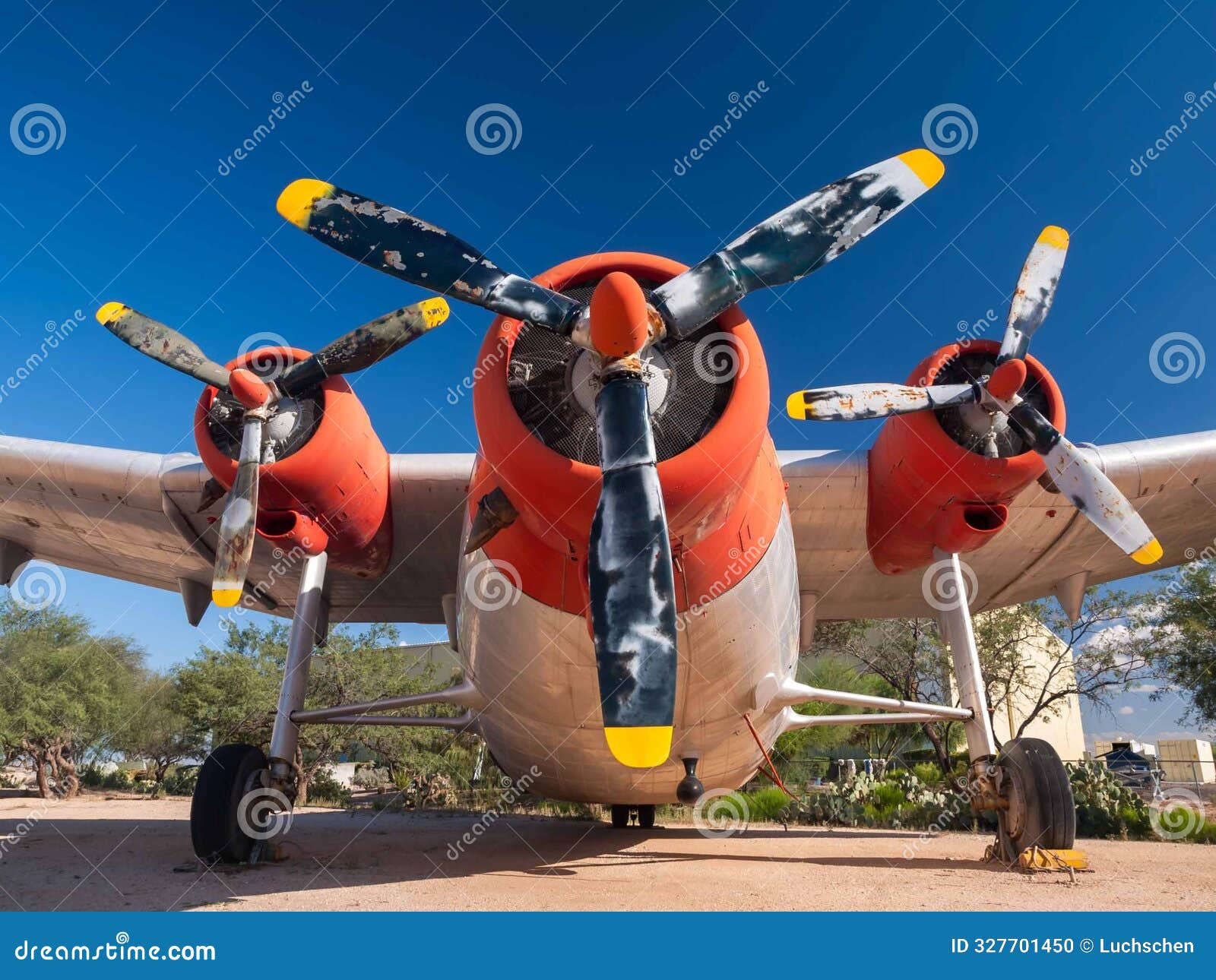 Propeller Plane Mid-20th Century Stock Illustration - Illustration of ...