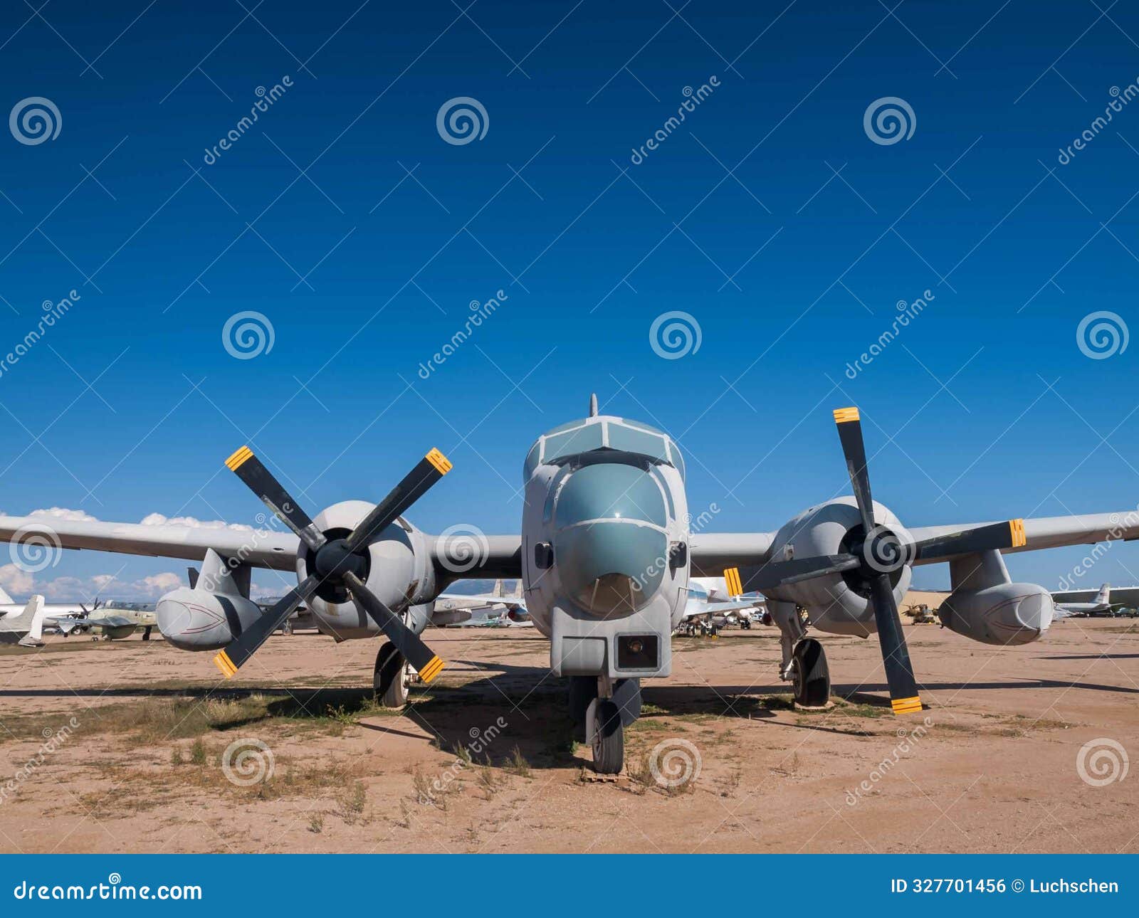 Propeller Plane Mid-20th Century Stock Illustration - Illustration of ...