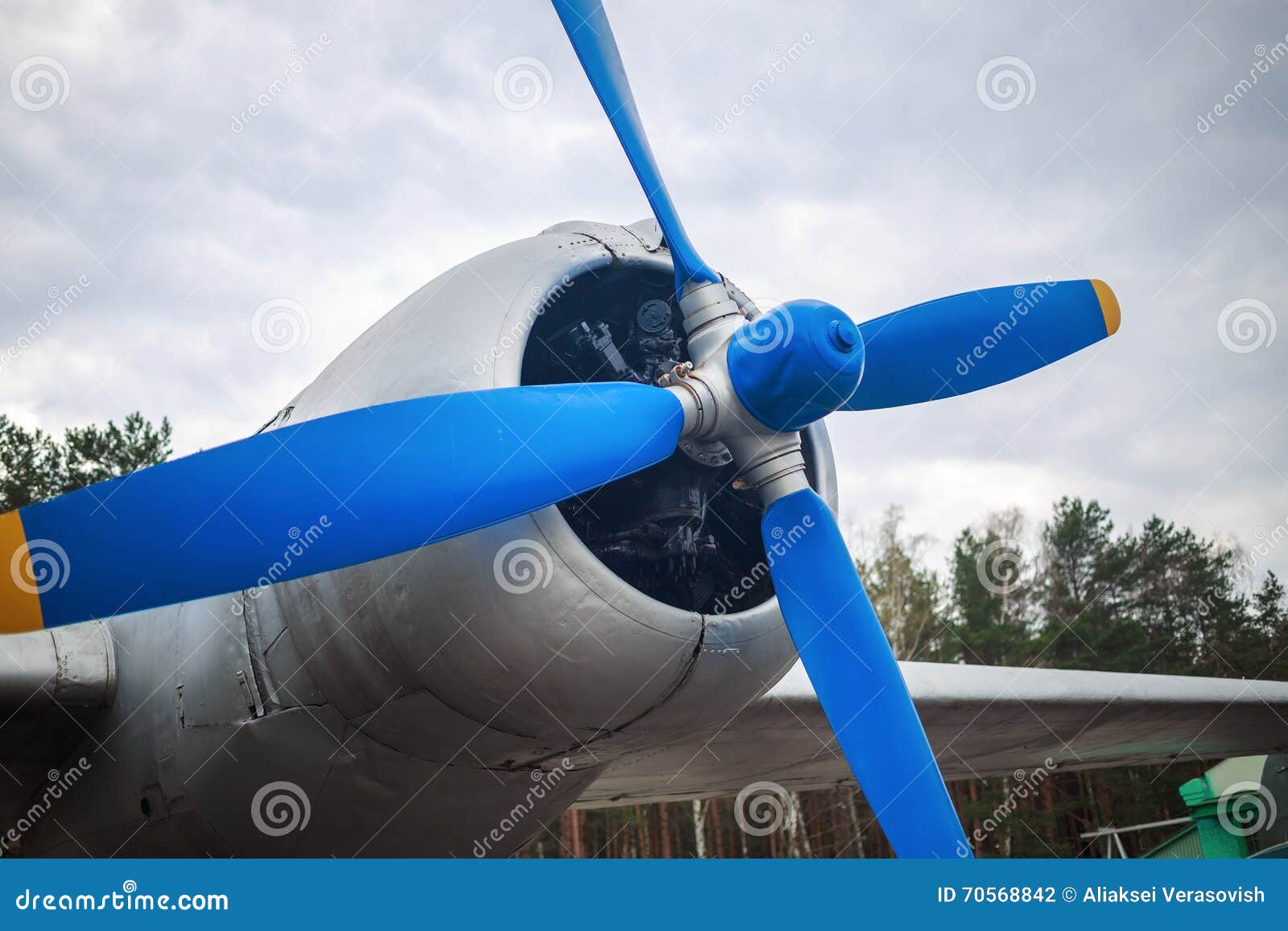 Propeller of Retro Airplane Stock Photo - Image of aged, motor: 70568842