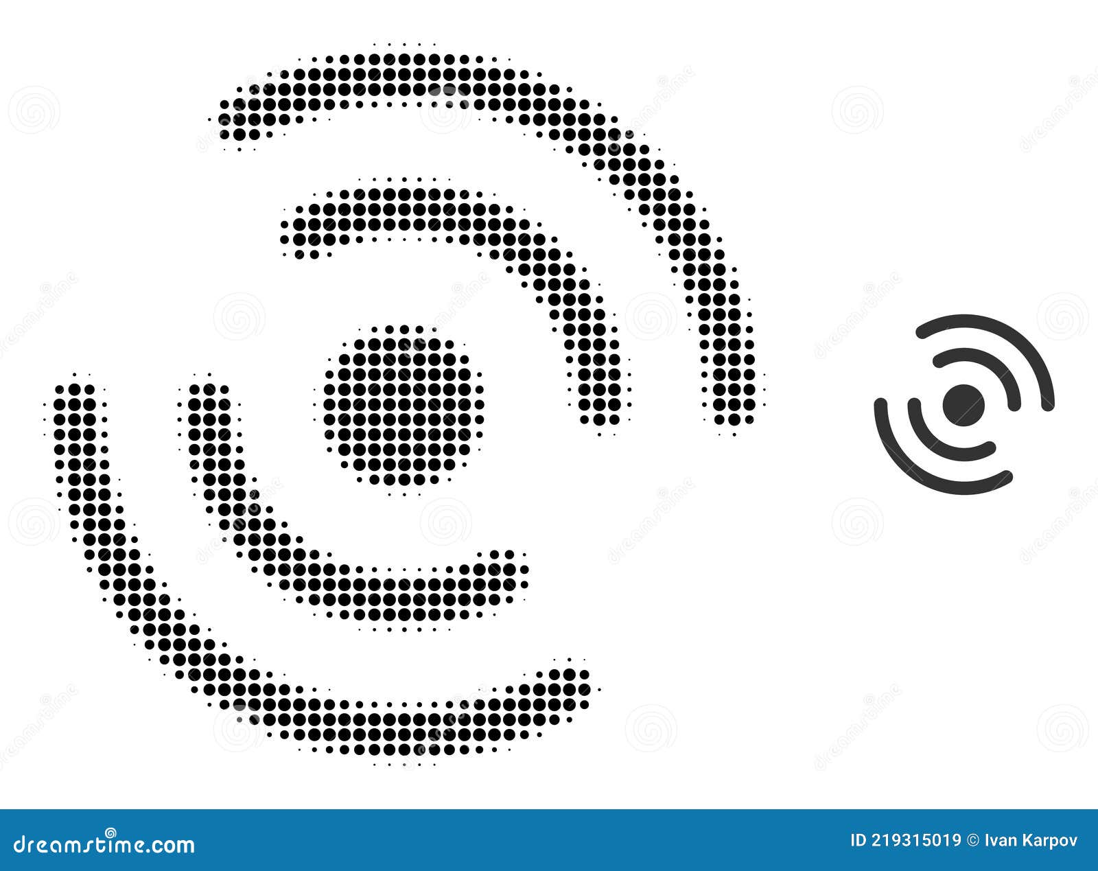 Propeller Rotation Halftone Dot Icon Stock Vector - Illustration of ...