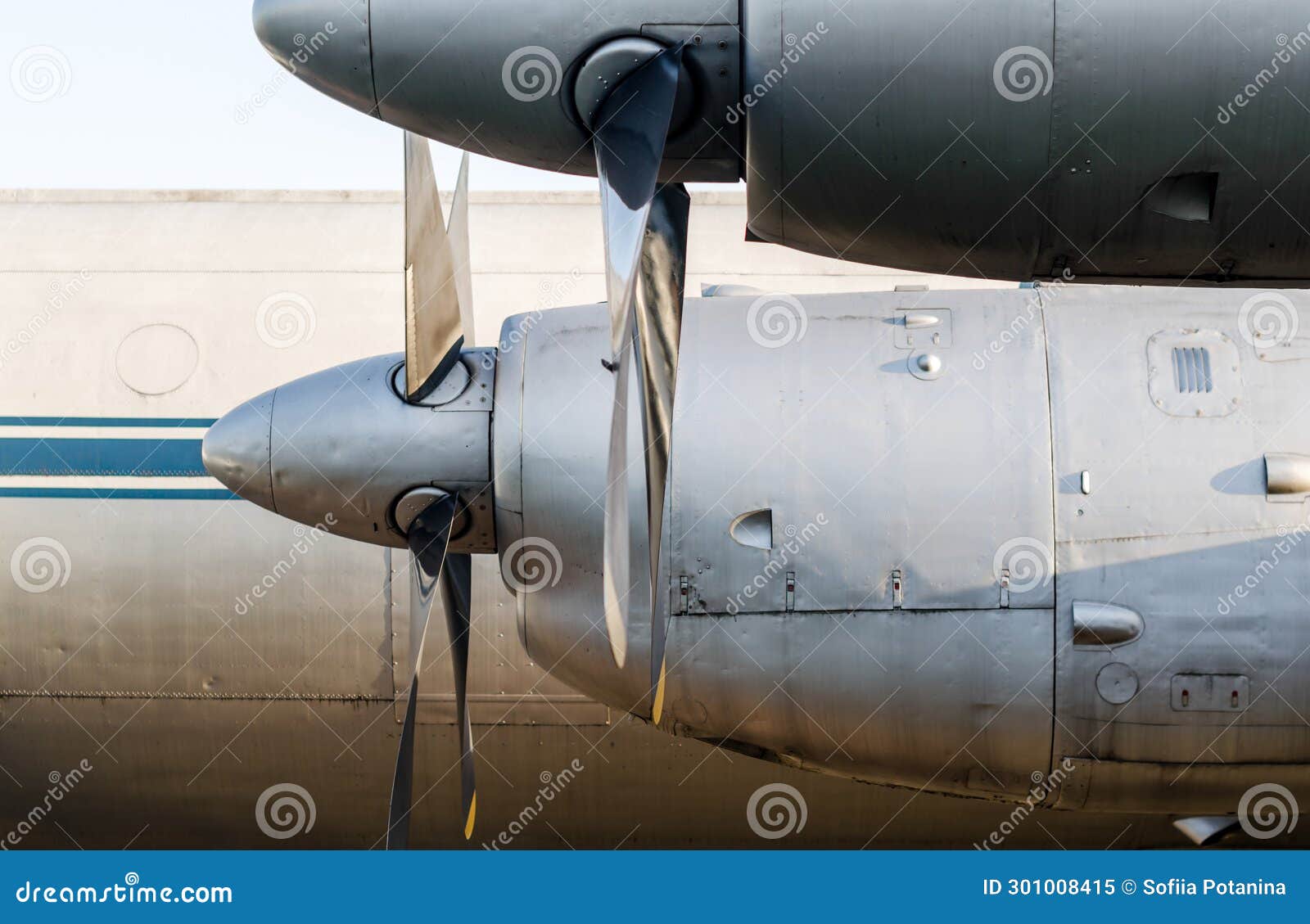 Propeller of a Vintage Airplane Close Up Stock Image - Image of ...