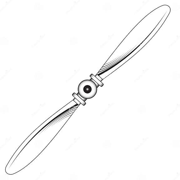Propeller with two blades stock vector. Illustration of symbol - 88874281
