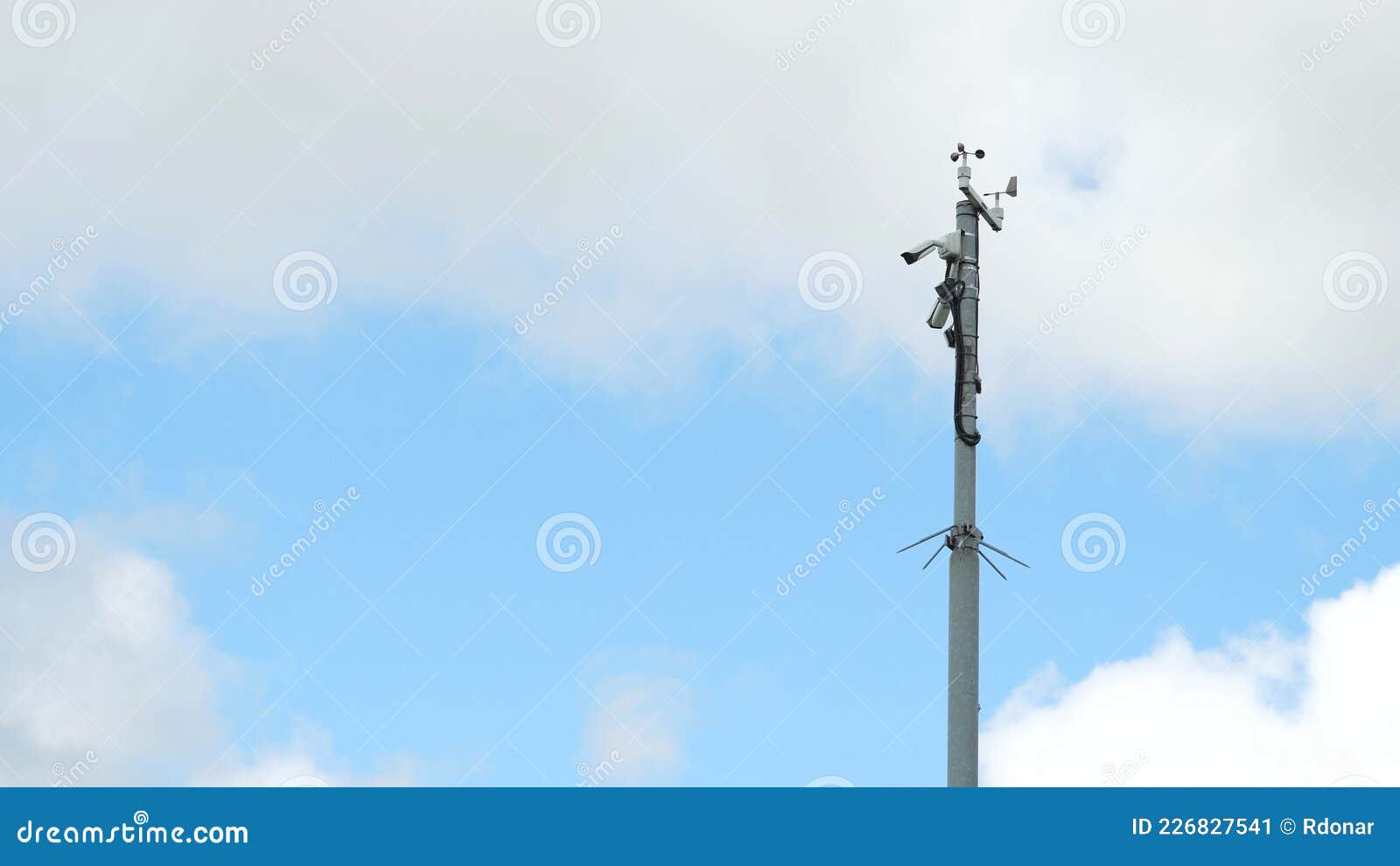 Propeller and Various Instruments on a Weather Station for Actual ...