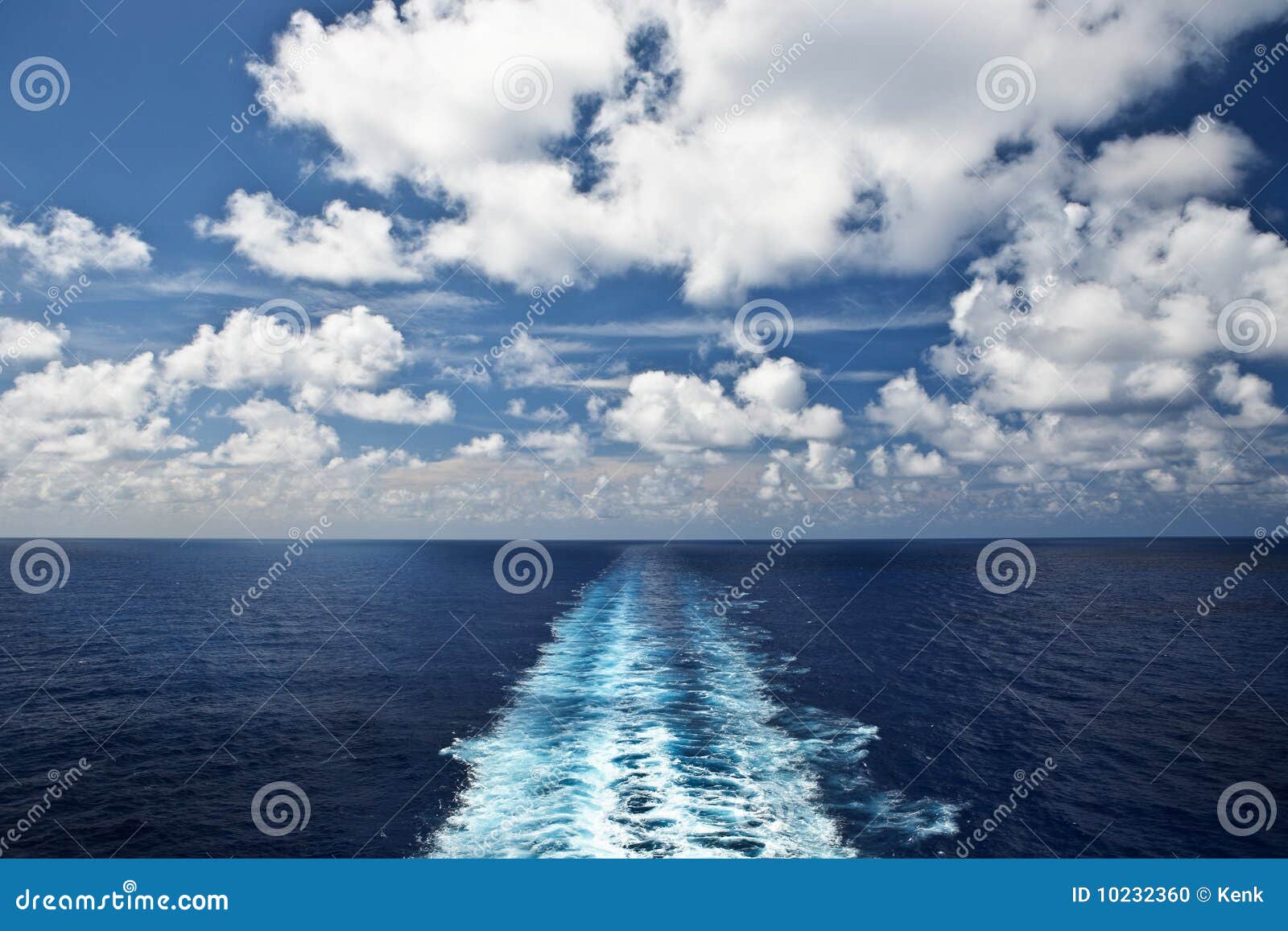 Propeller Wake on the Wide-Open Blue Sea Stock Photo - Image of travel ...