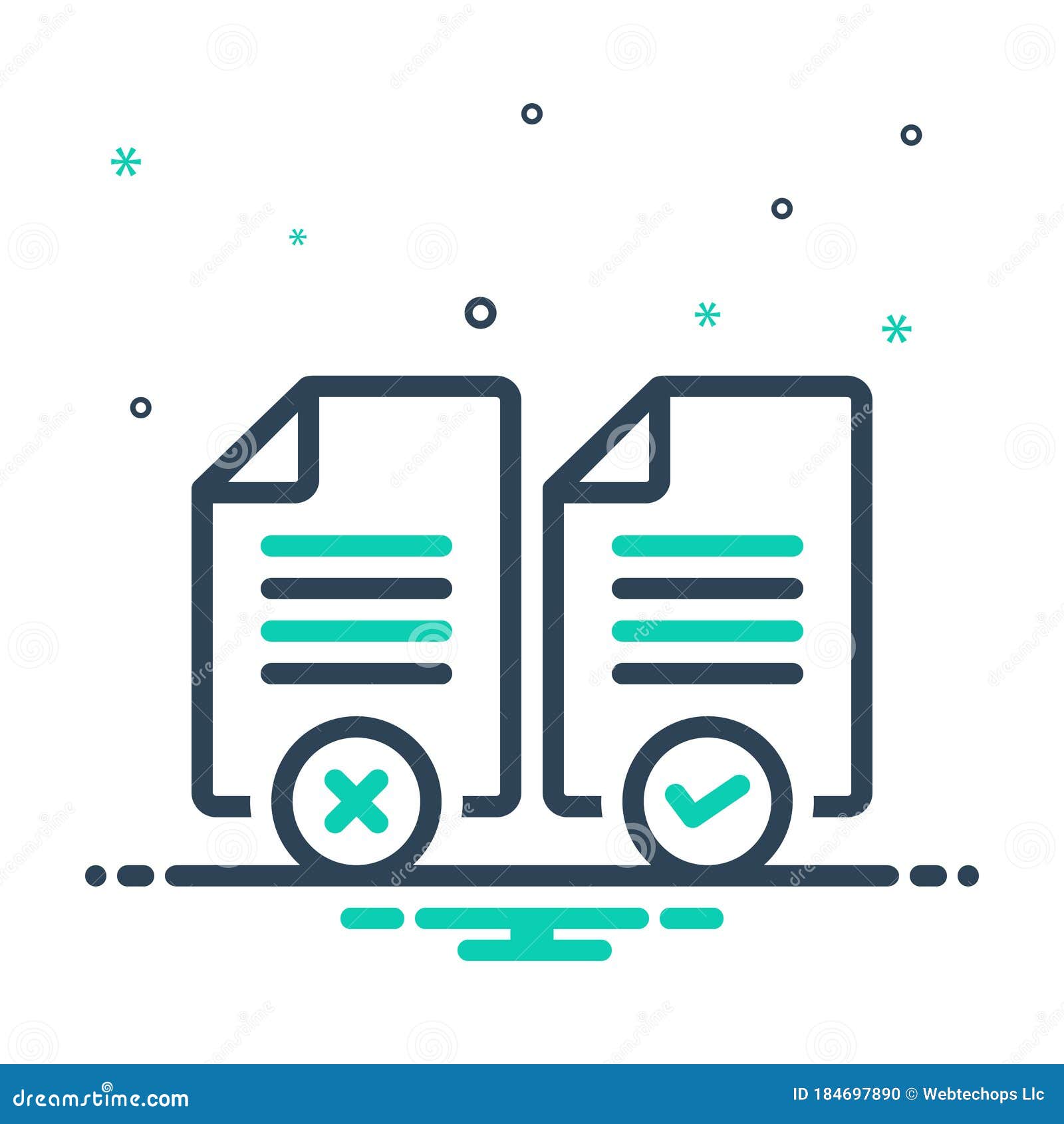 Mix Icon for Proper, Right and Suitable Stock Vector - Illustration of ...