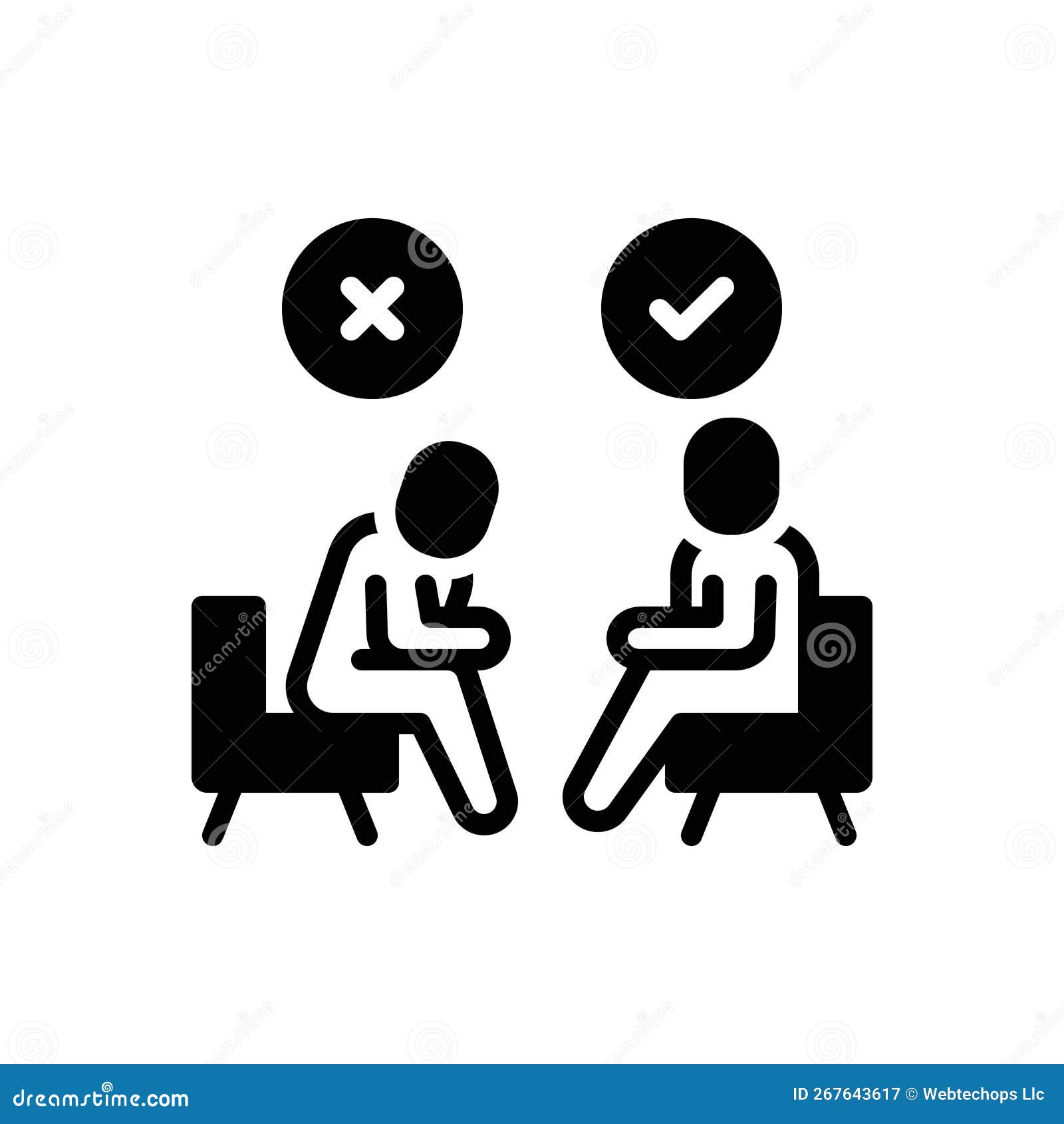 Black Solid Icon for Proper, Right and Correct Stock Vector ...