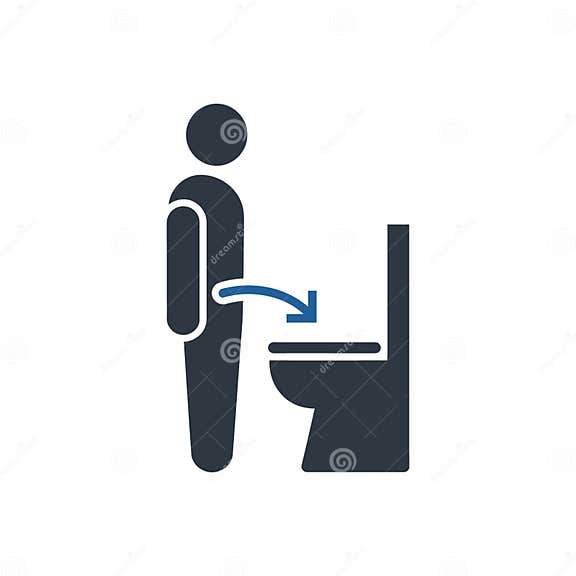Proper Toilet Use Icon stock vector. Illustration of symbol - 349816628