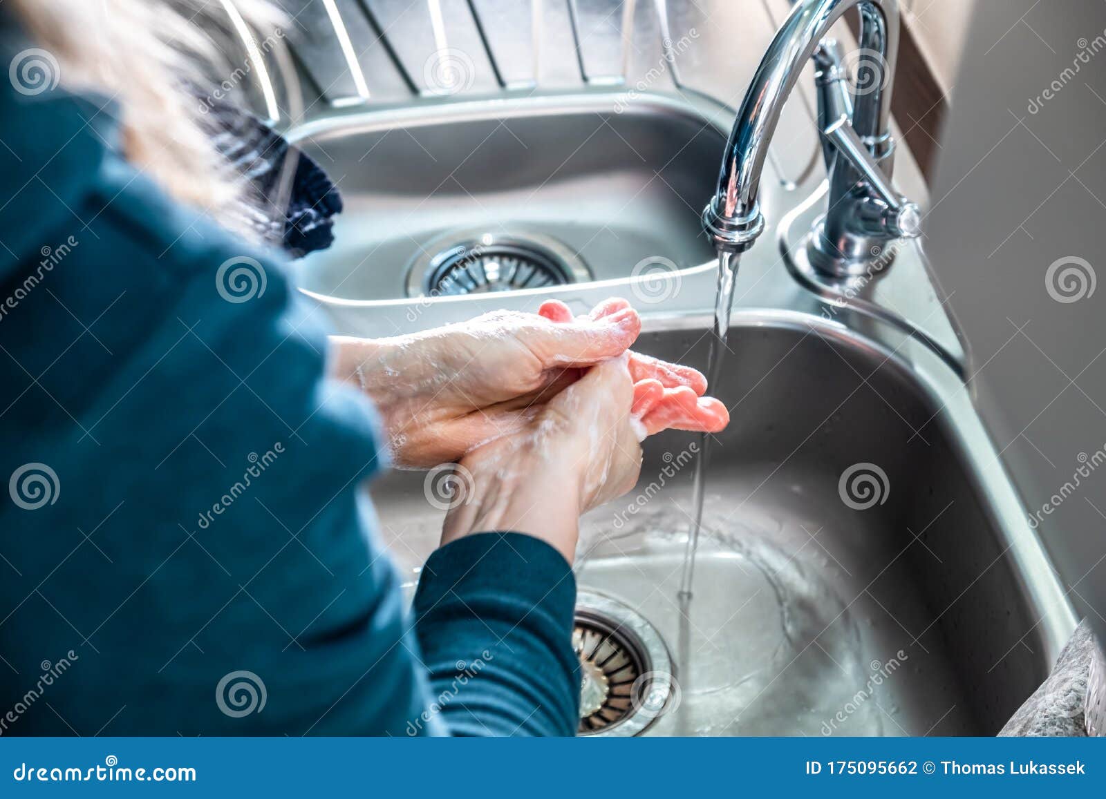 Proper Washing Hands Process To Clean And Remove Bacteria. Hygiene ...