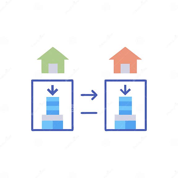 Property Comparison Icon for Analysis Stock Illustration - Illustration ...