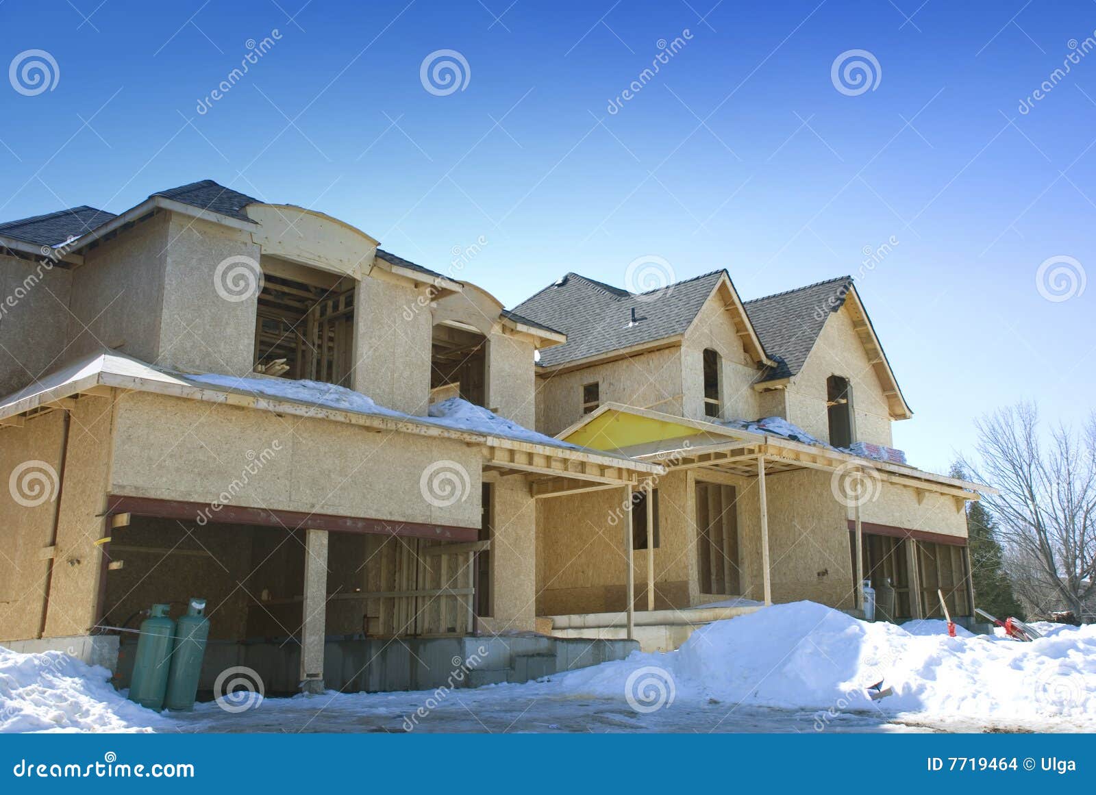 Property Construction Unfinished Stock Photo - Image of wood, crisis ...