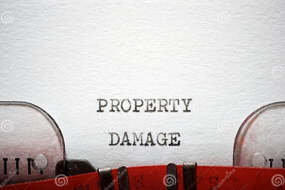 Property damage text stock image. Image of vandalization - 295823193
