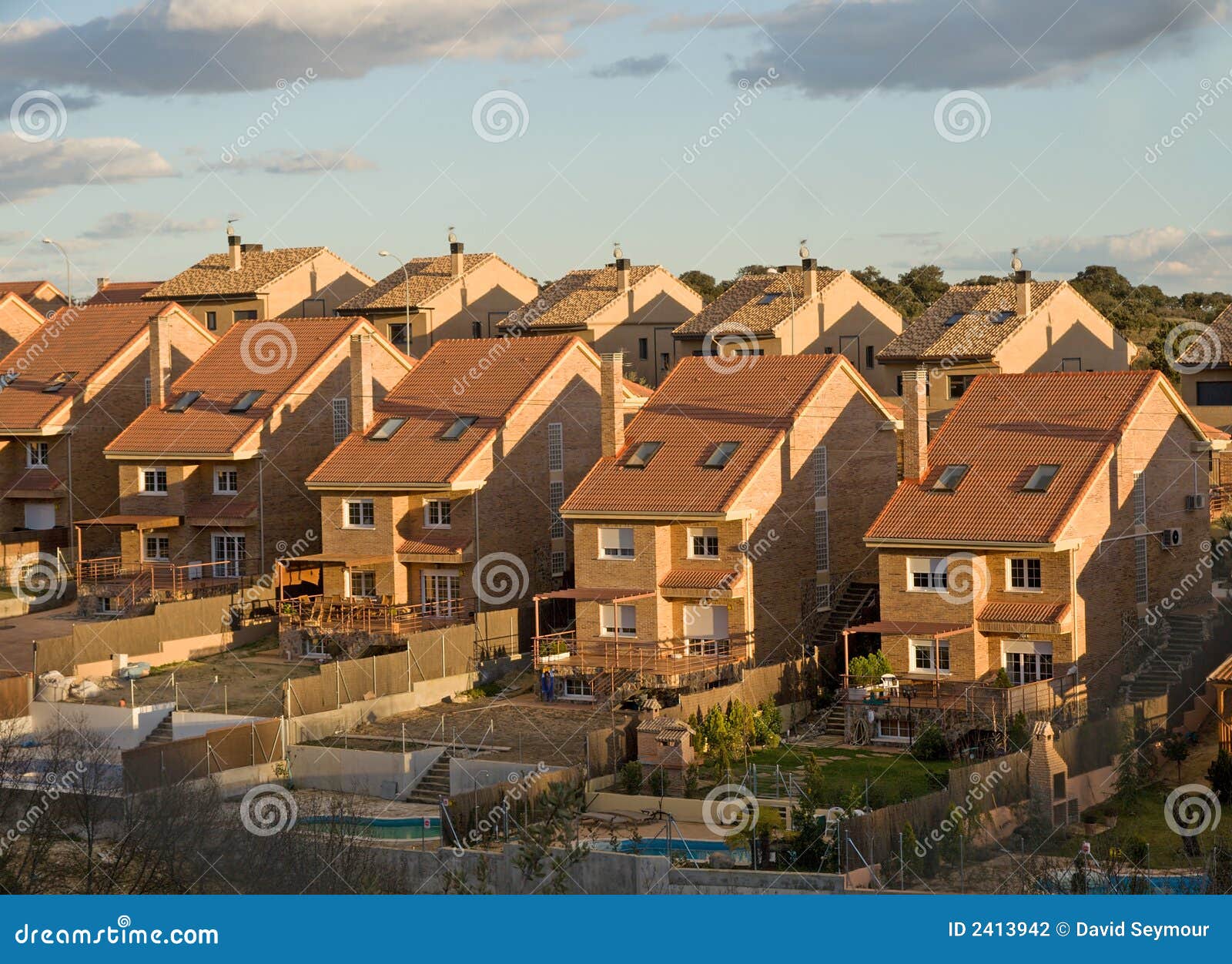 Property Development stock photo. Image of road, fence - 2413942