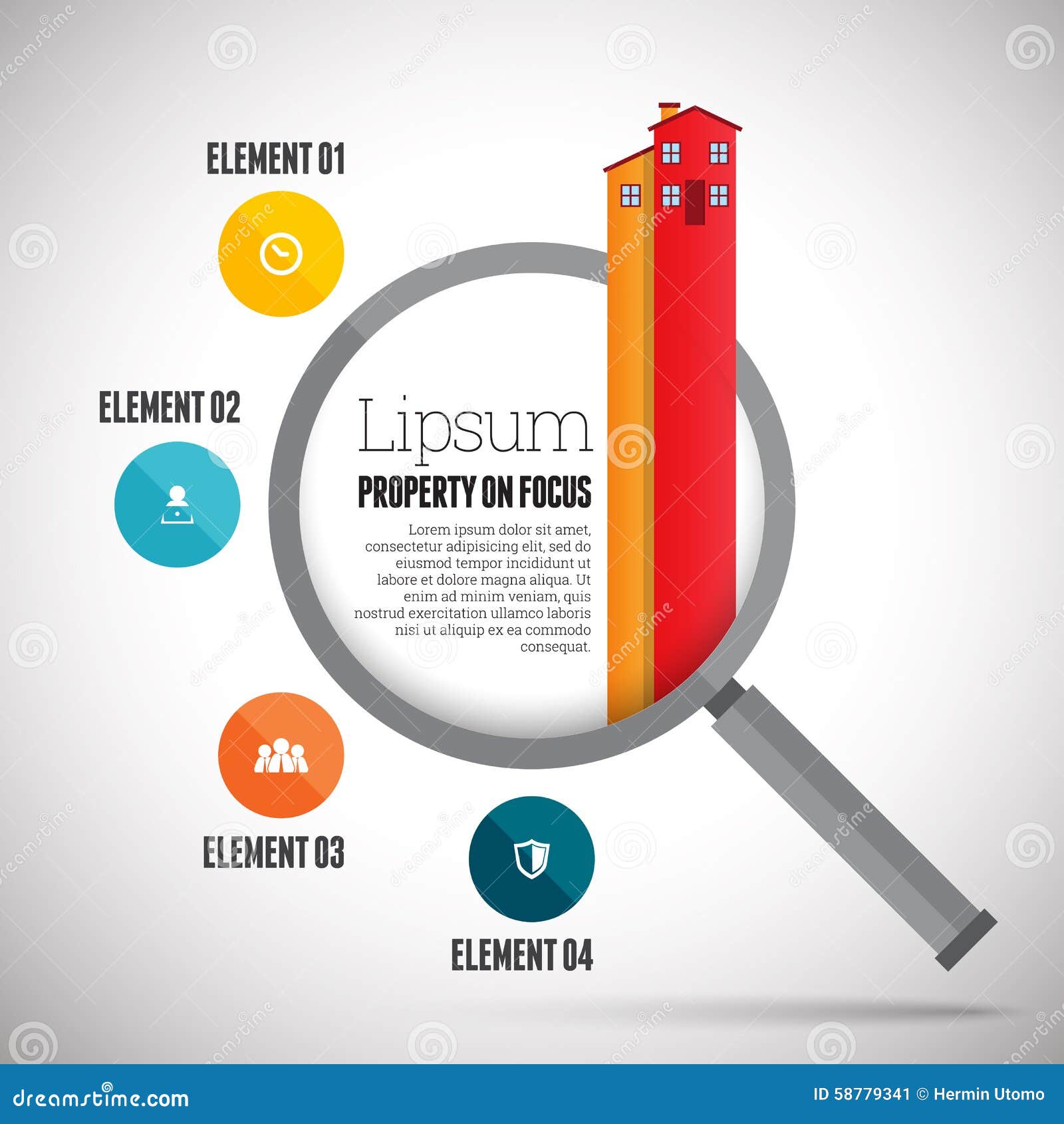 Focus Factor Magnifier Infographic Vector Illustration | CartoonDealer ...