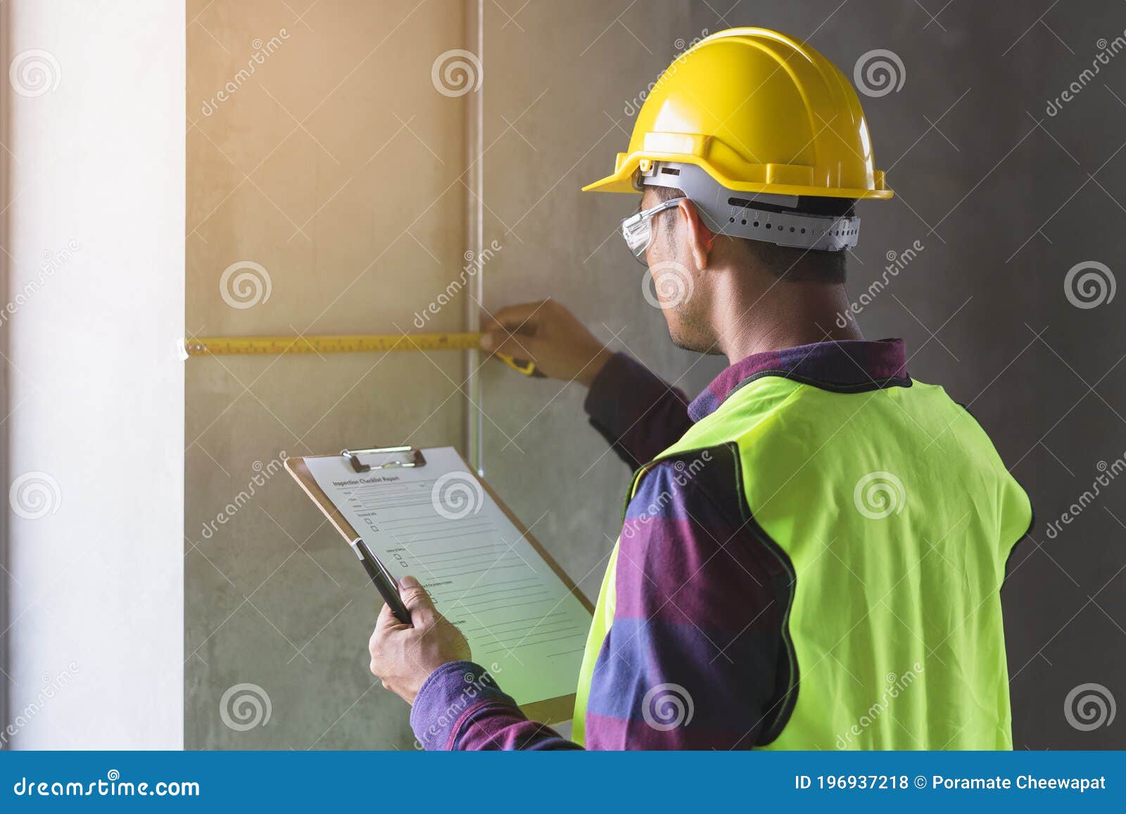 Property Inspection Consulting Service. Inspector Checking Apartment ...