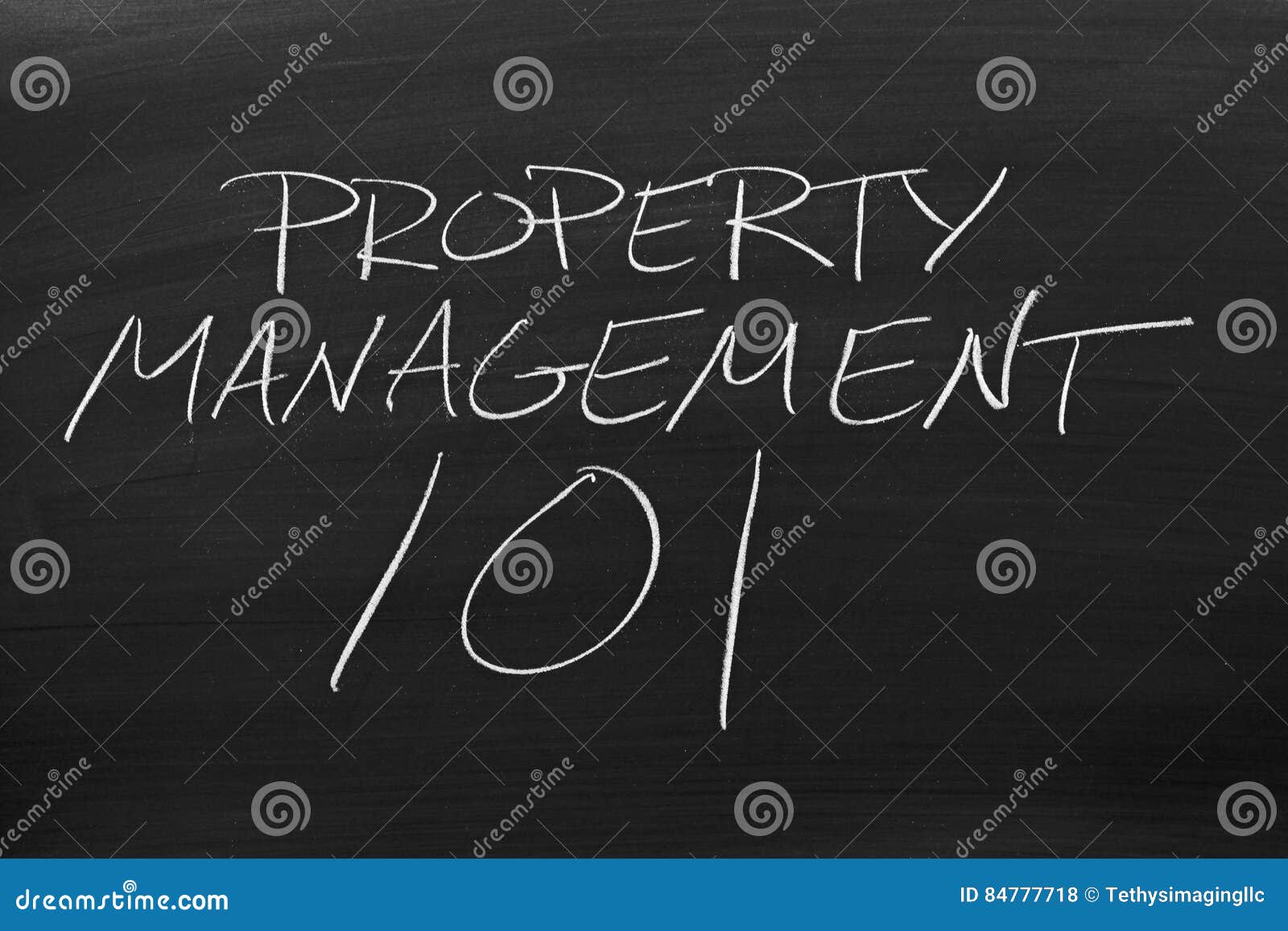 Property Management 101 on a Blackboard Stock Photo - Image of teacher ...
