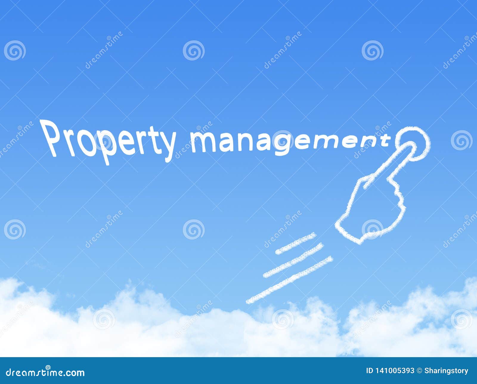 Property Management Message Cloud Shape Stock Illustration ...