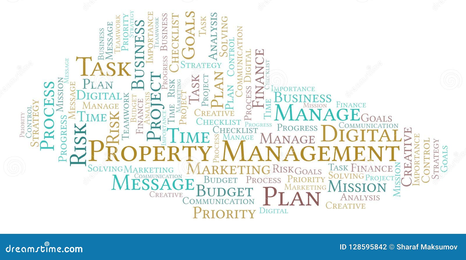 Property Management Word Cloud, Made with Text only. Stock Illustration ...