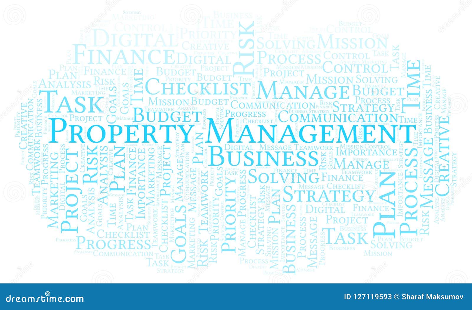 Property Management Word Cloud, Made with Text only. Stock Illustration ...