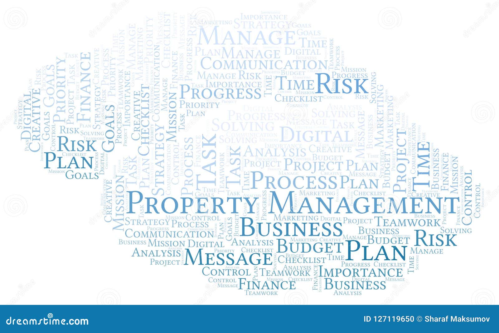 Property Management Word Cloud, Made with Text only. Stock Illustration ...