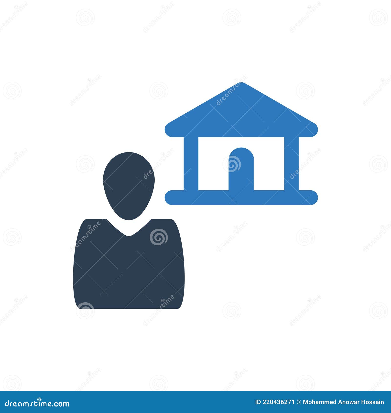 Property Manager Icon - Real Estate Agent Icon - House Representative ...