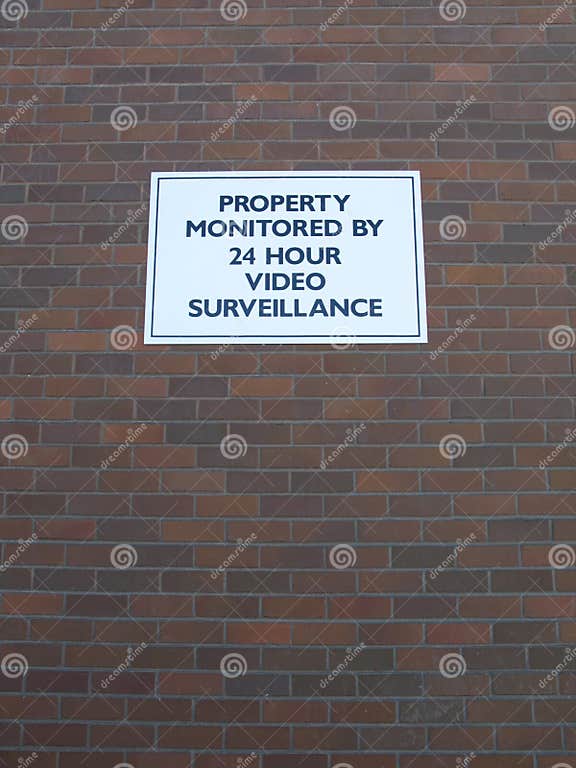 Property monitored sign stock photo. Image of exterior - 7087142