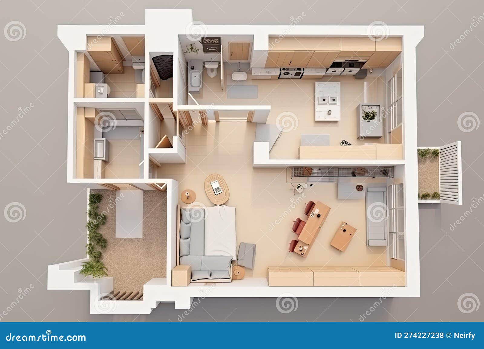 Property plan schematic stock illustration. Illustration of property ...