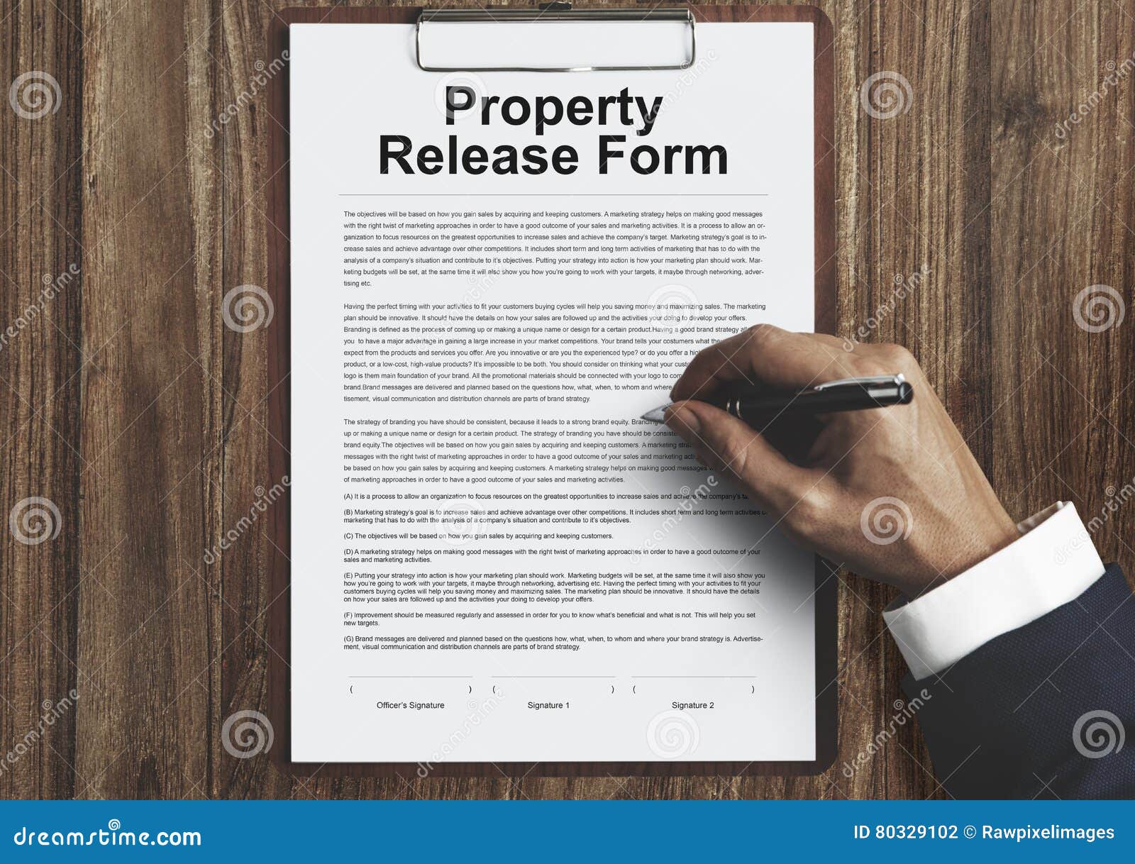 Property Release Form Assets Concept Stock Photo - Image of rent ...