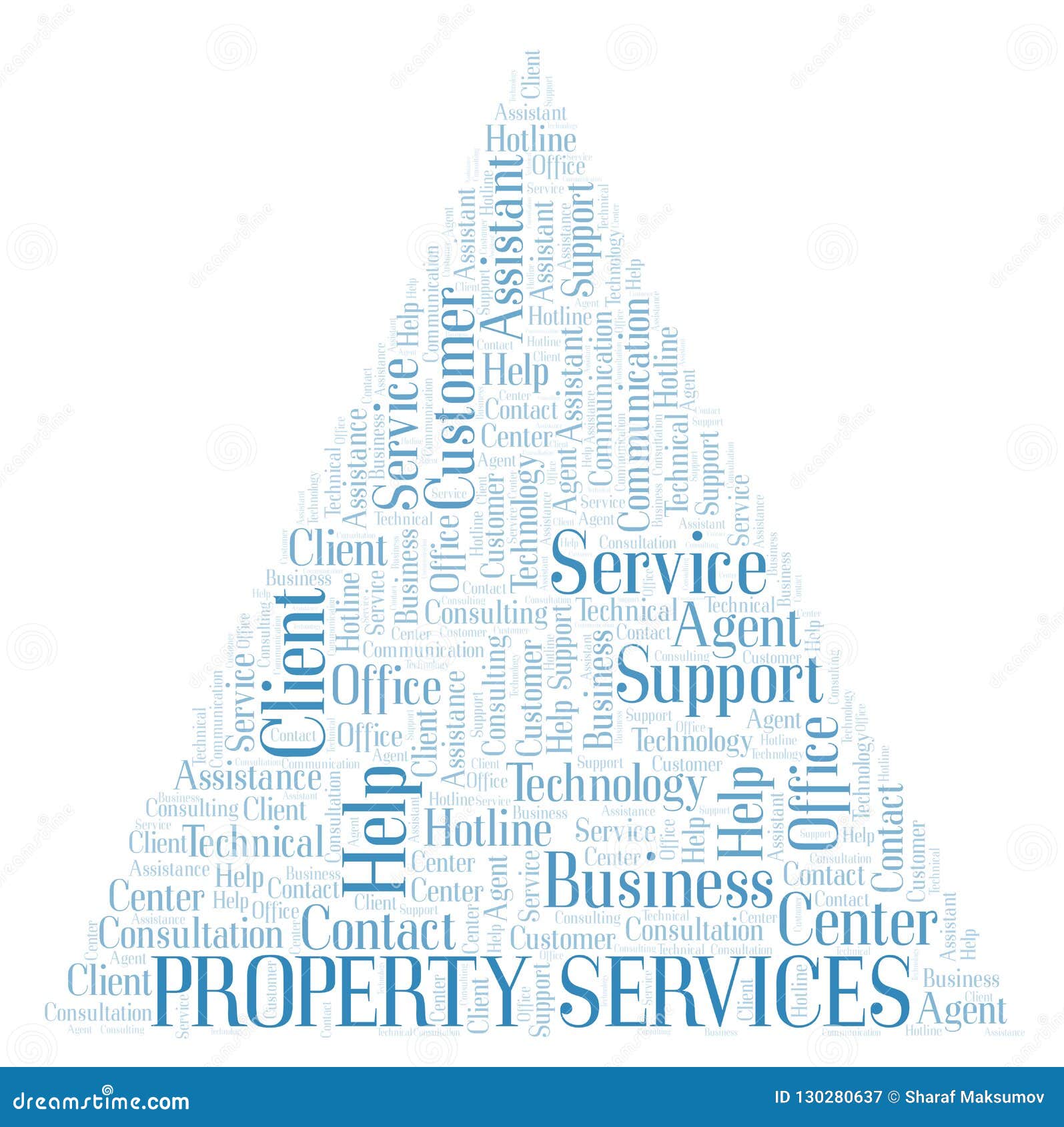 Property Services Word Cloud. Stock Illustration - Illustration of card ...