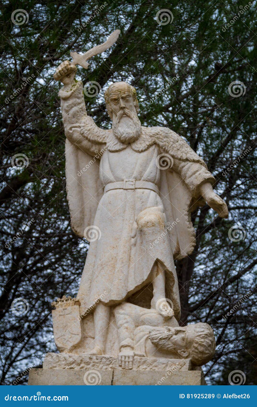 Prophet Elijah Statue in Muhraqa Monastery on Mount Carmel, Israel ...