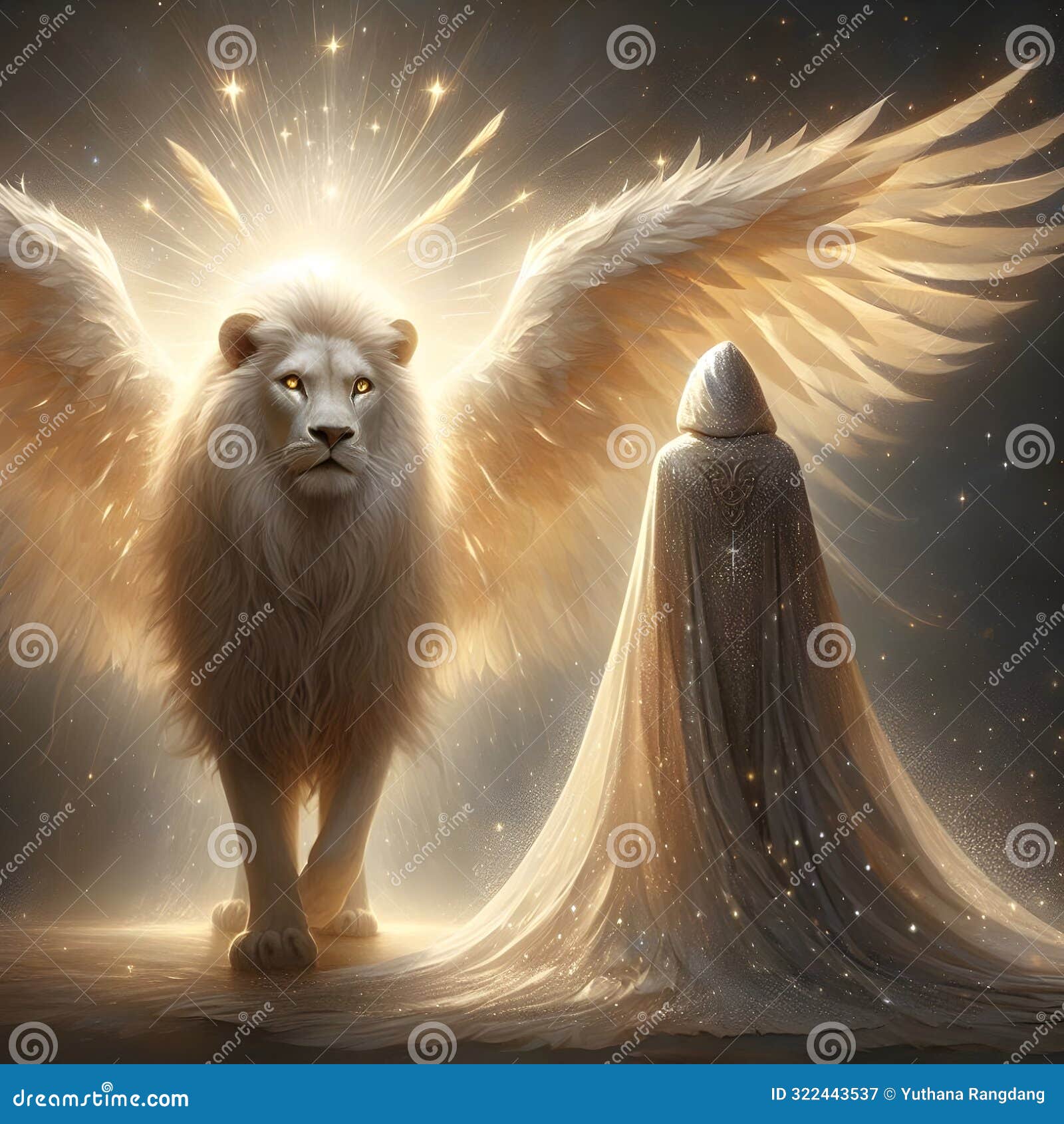 The Prophet and the Griffin. Stock Illustration - Illustration of ...