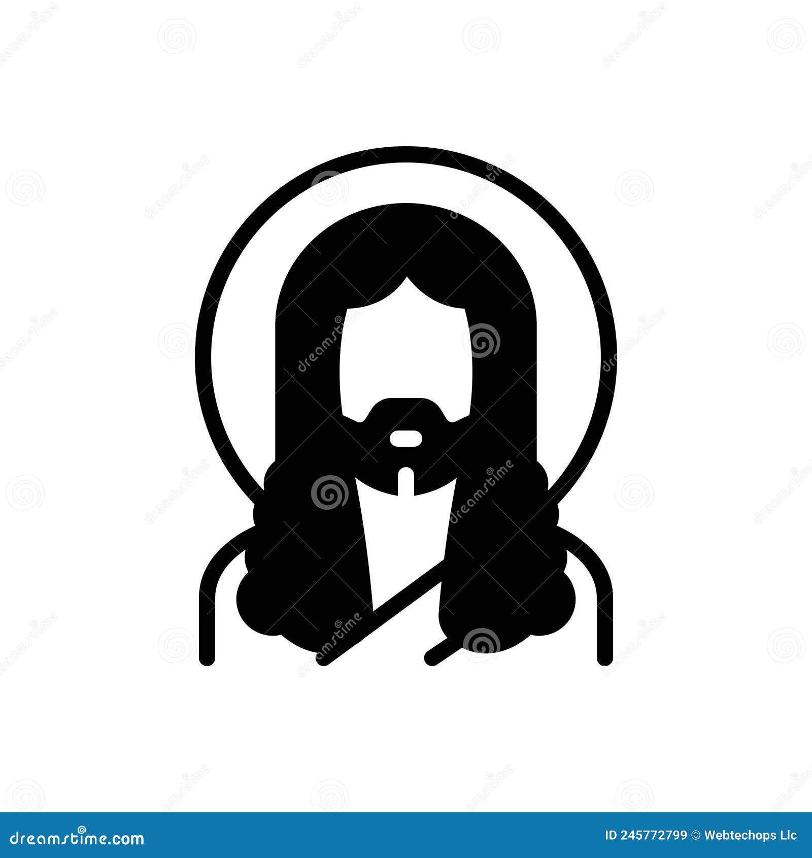 Black Solid Icon for Prophet, Prognosticator and Seer Stock Vector ...