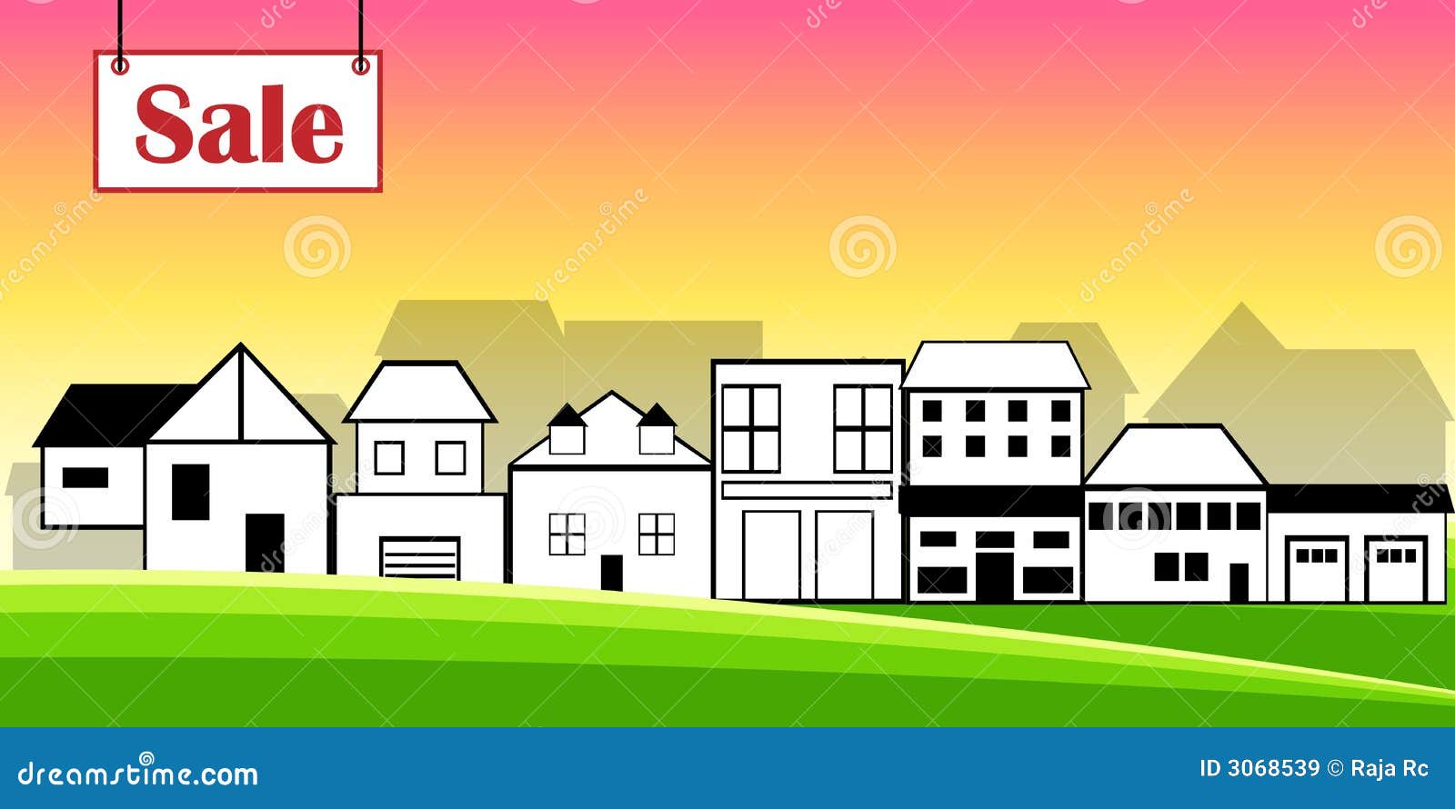 Propiedades inmobiliarias stock de ilustración. Ilustración de redondo ...