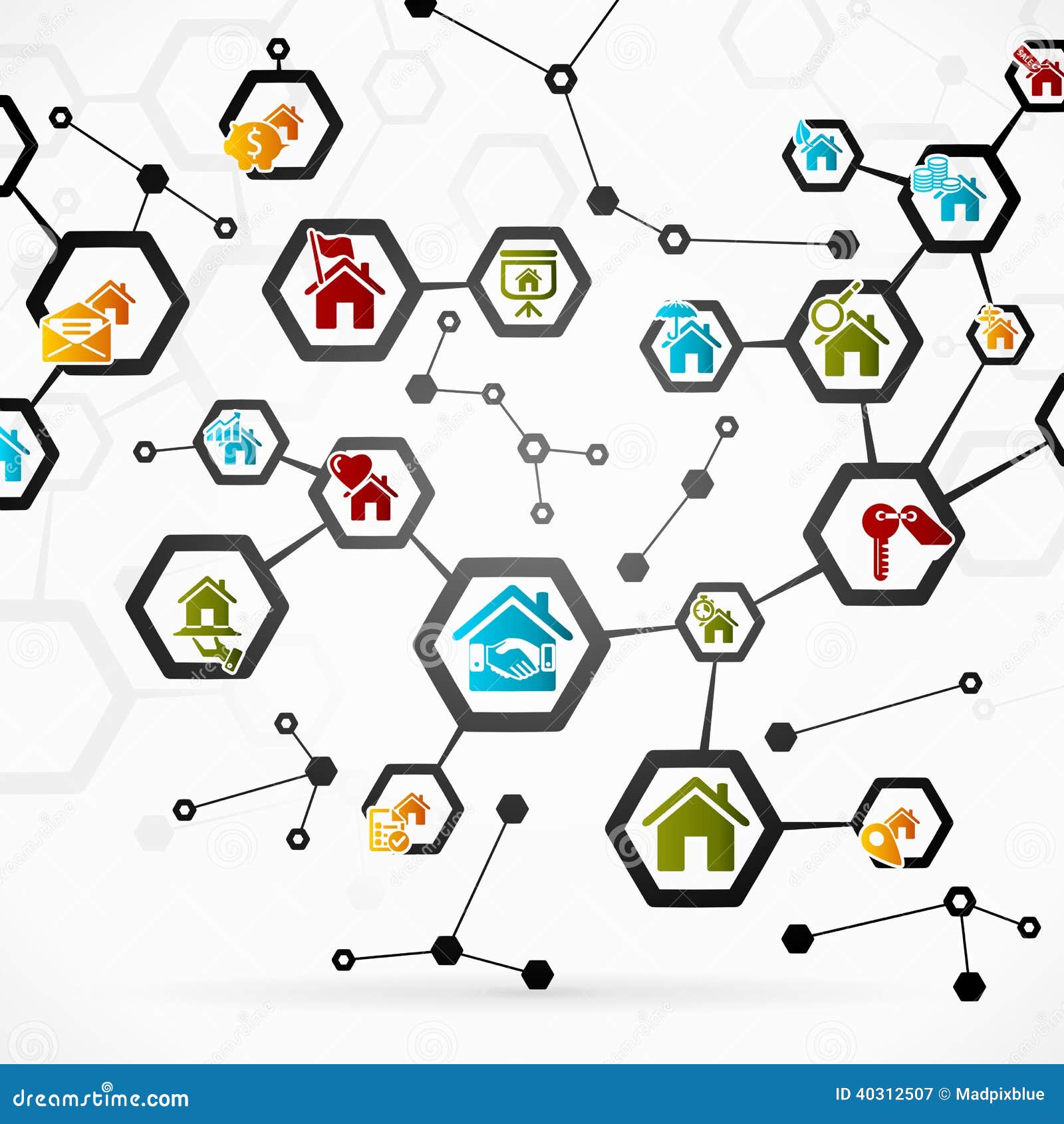 Propiedades inmobiliarias ilustración del vector. Ilustración de ...