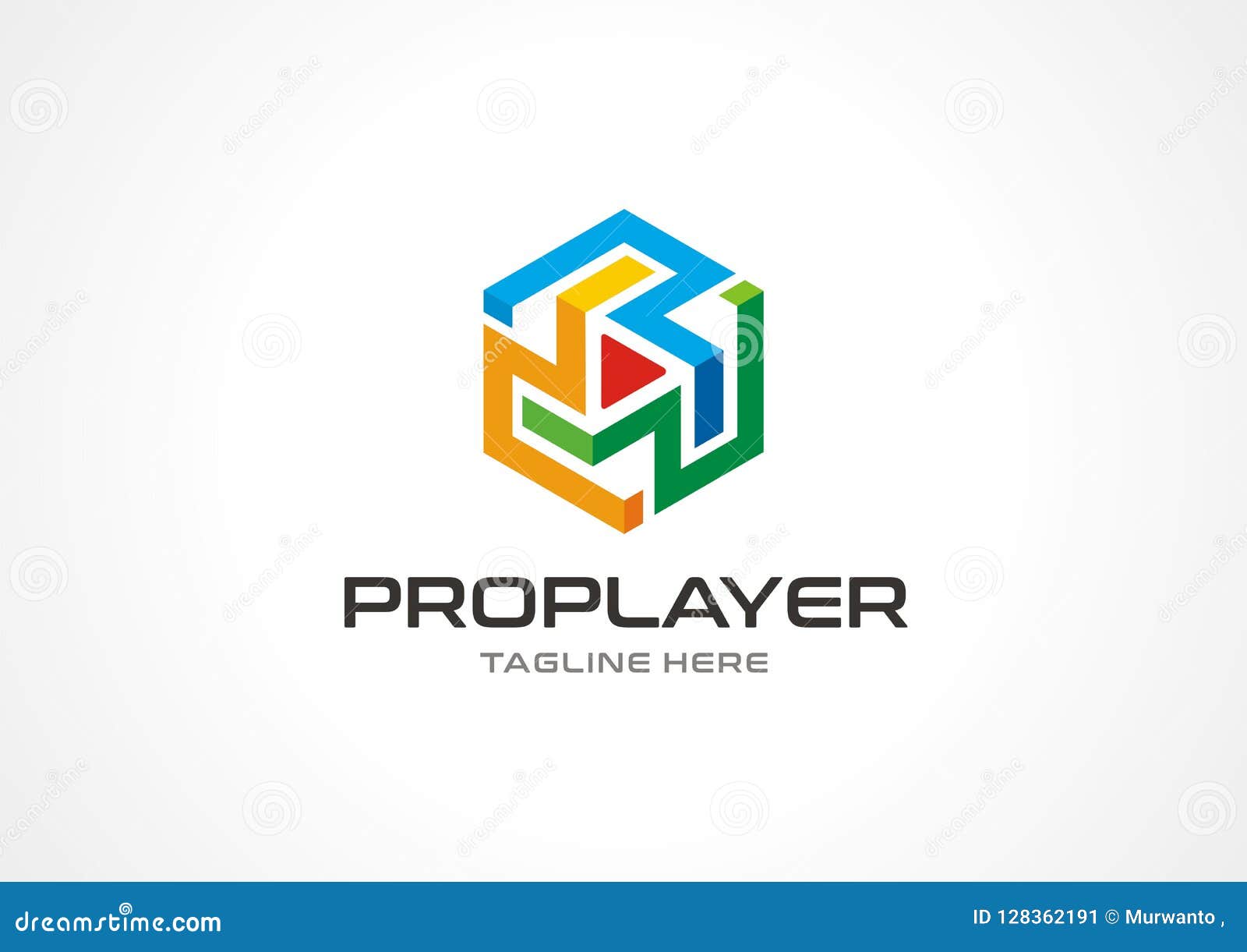 ProPlayer Logo Concept ilustración del vector. Ilustración de colorido ...
